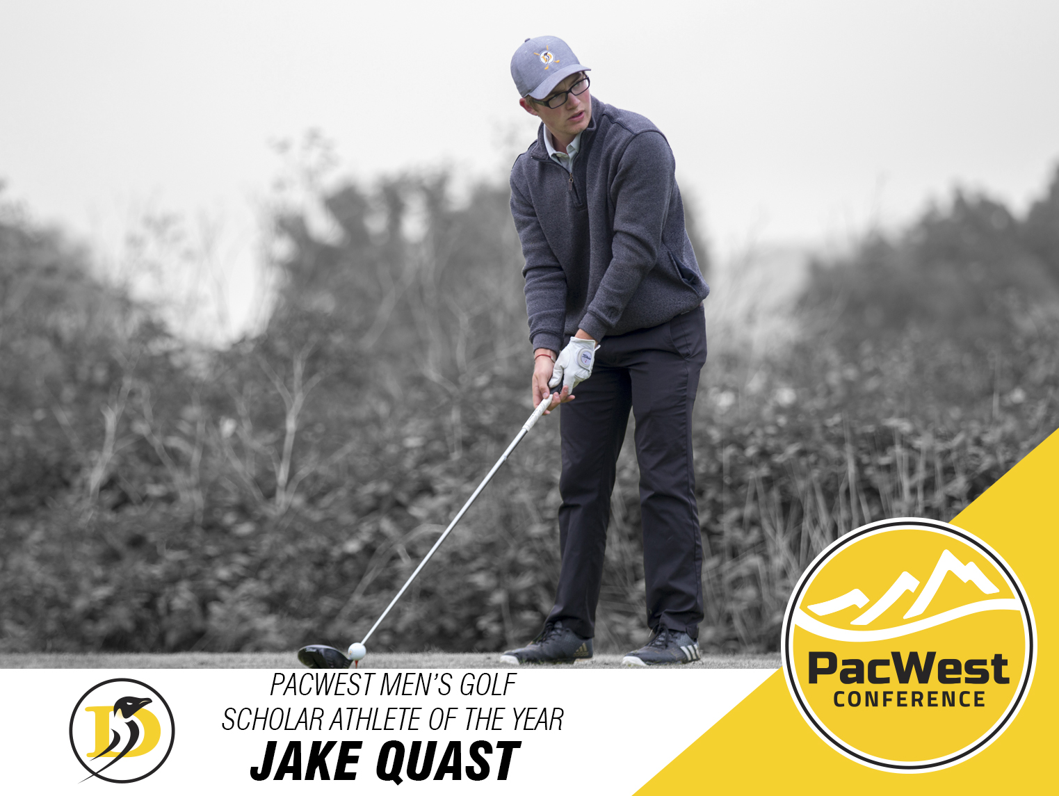 Quast named PacWest Men's Golf Scholar Athlete of the Year - Dominican ...