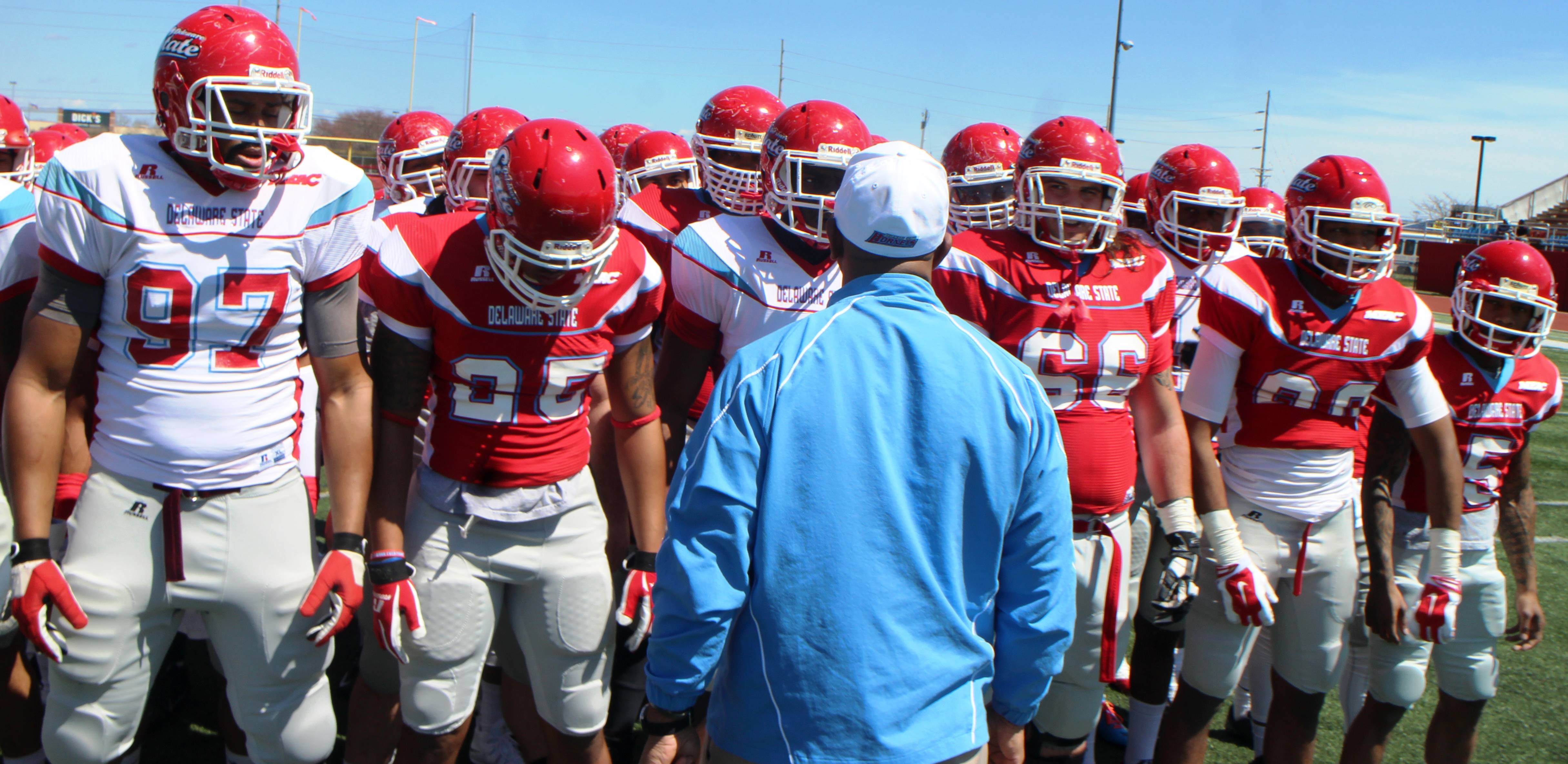 HORNETS MAKE PROGRESS IN RED-WHITE SCRIMMAGE - Delaware State University