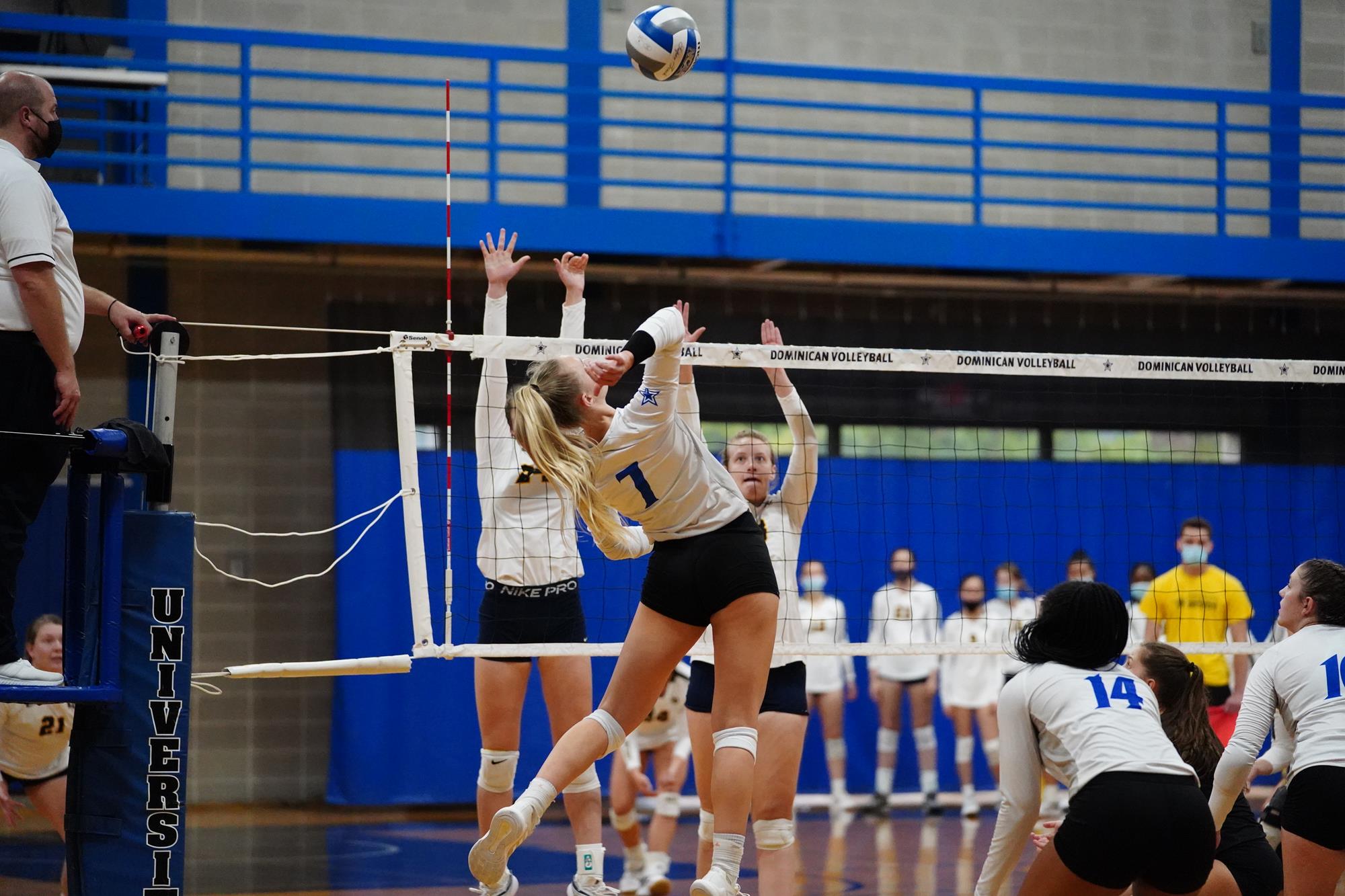 Women's Volleyball Sends Off Seniors with Victory; Sinickaite Surpasses ...