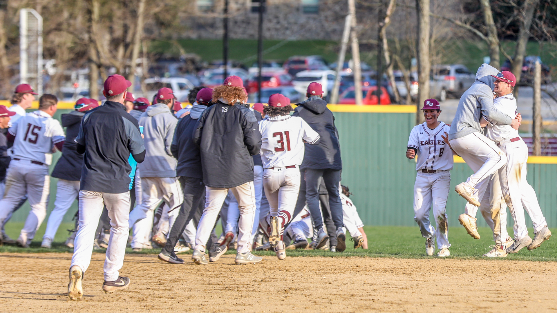 Eight-Run Ninth Lifts Baseball Past Hood - Eastern University Athletics