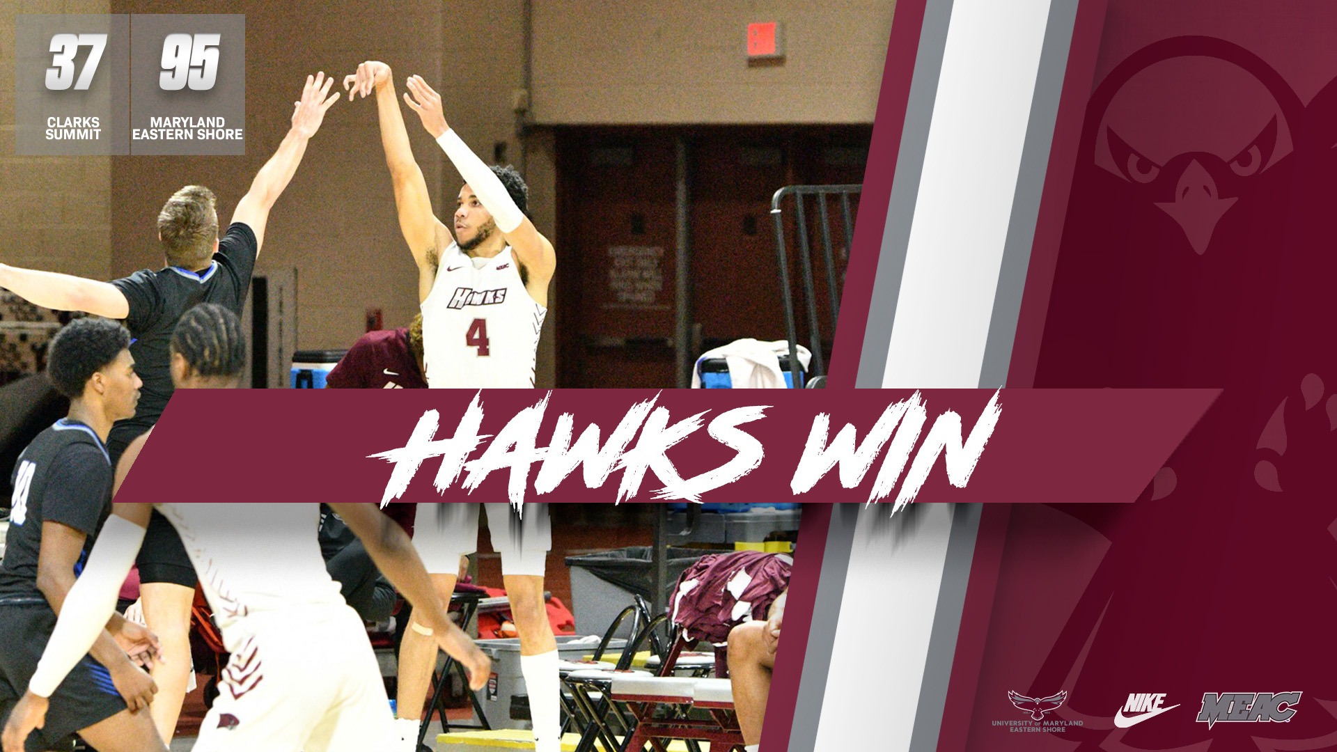 Hawks soar to 95-37 over Clarks Summit - University of Maryland Eastern ...