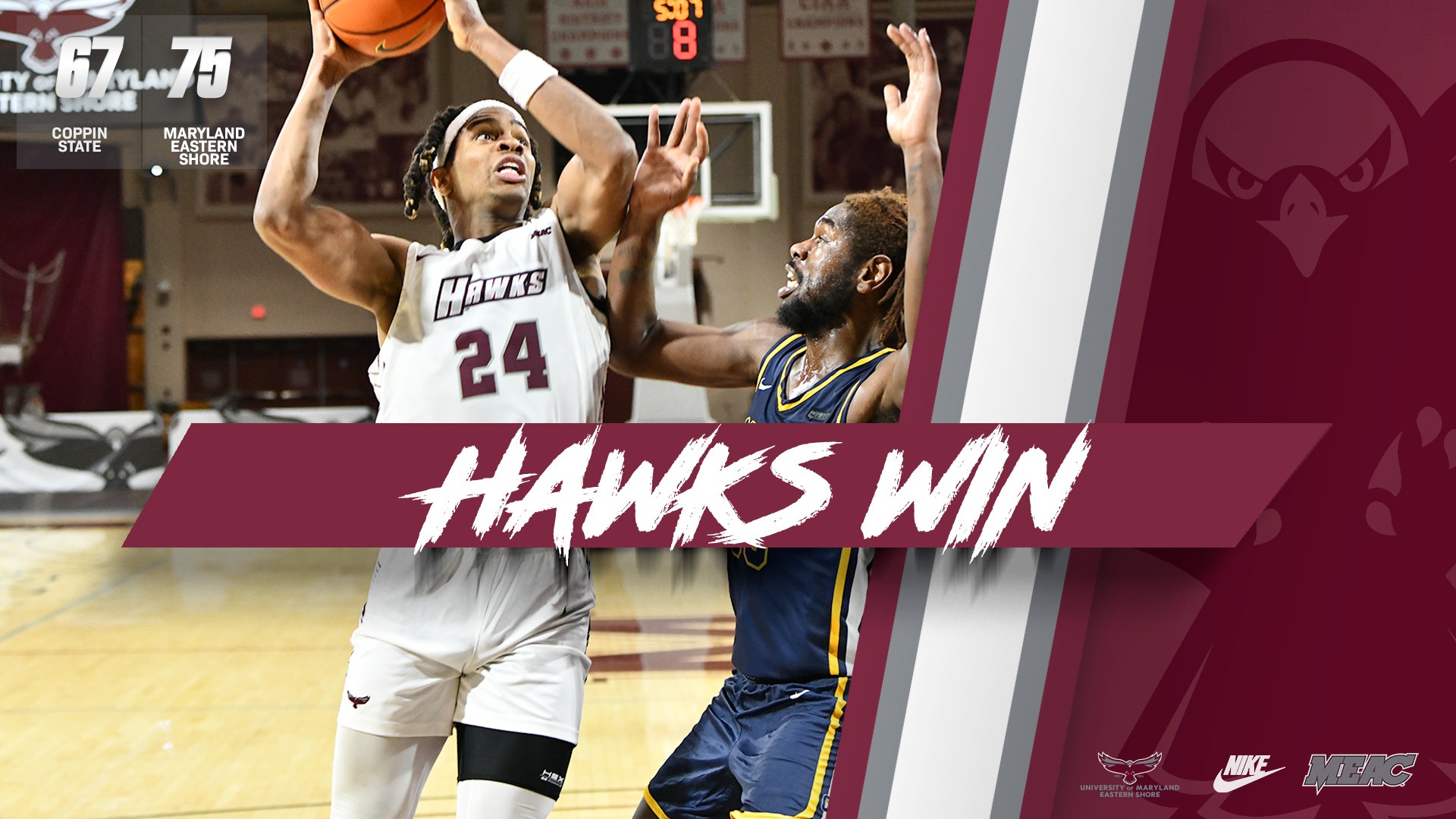 Hupstead and Wilson propel Hawks to 75-67 win over Coppin State ...
