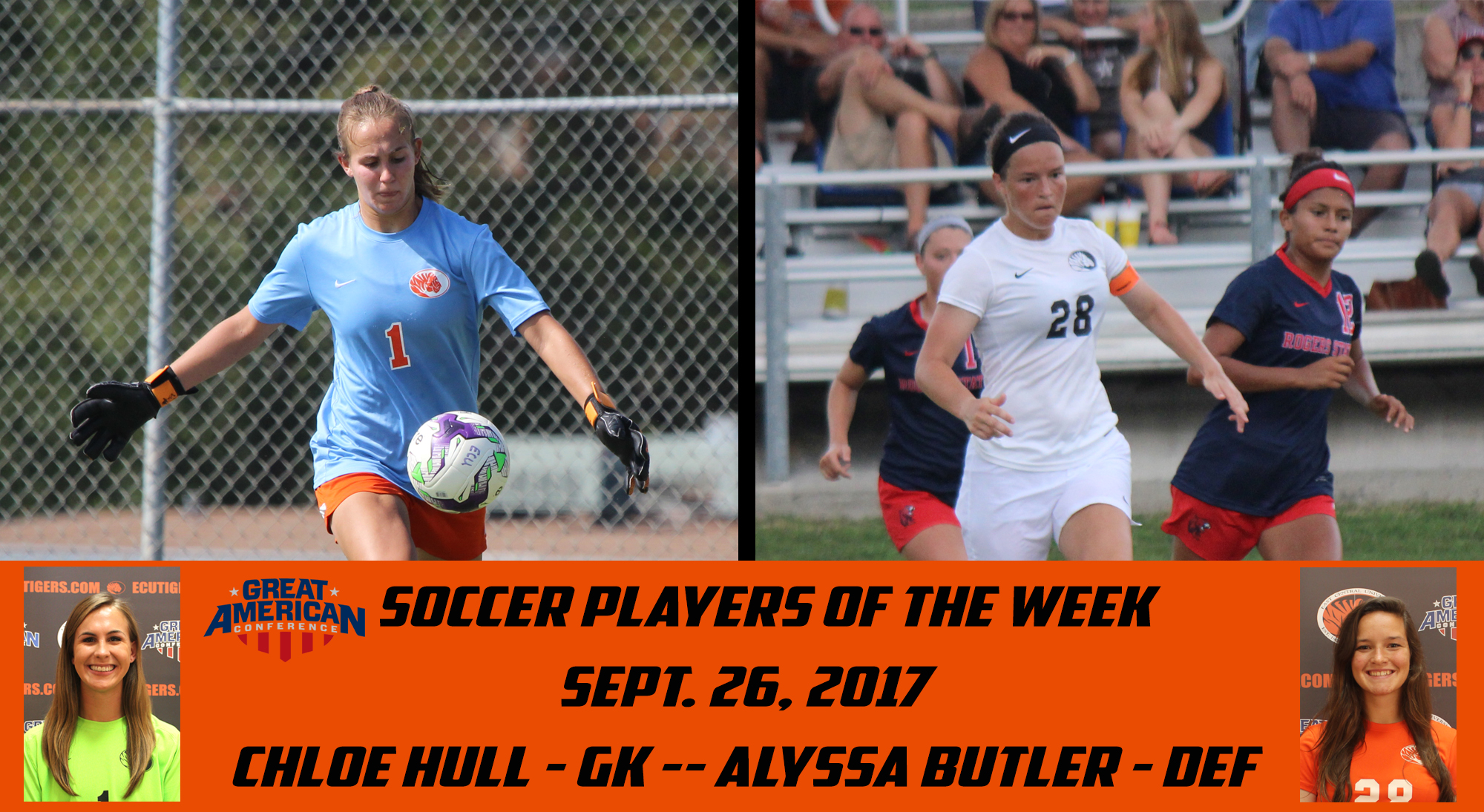 Butler and Hull Named GAC Soccer Players of the Week - East Central ...