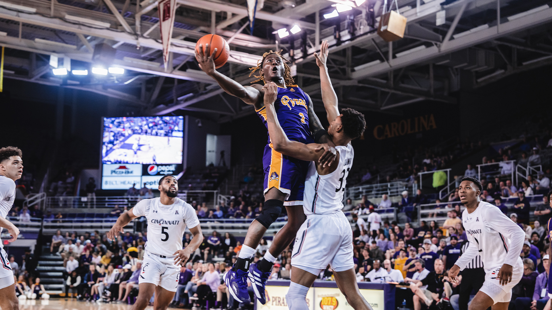 Pirates 'Paint It Purple' Over Cincinnati, 75-71 - East Carolina ...
