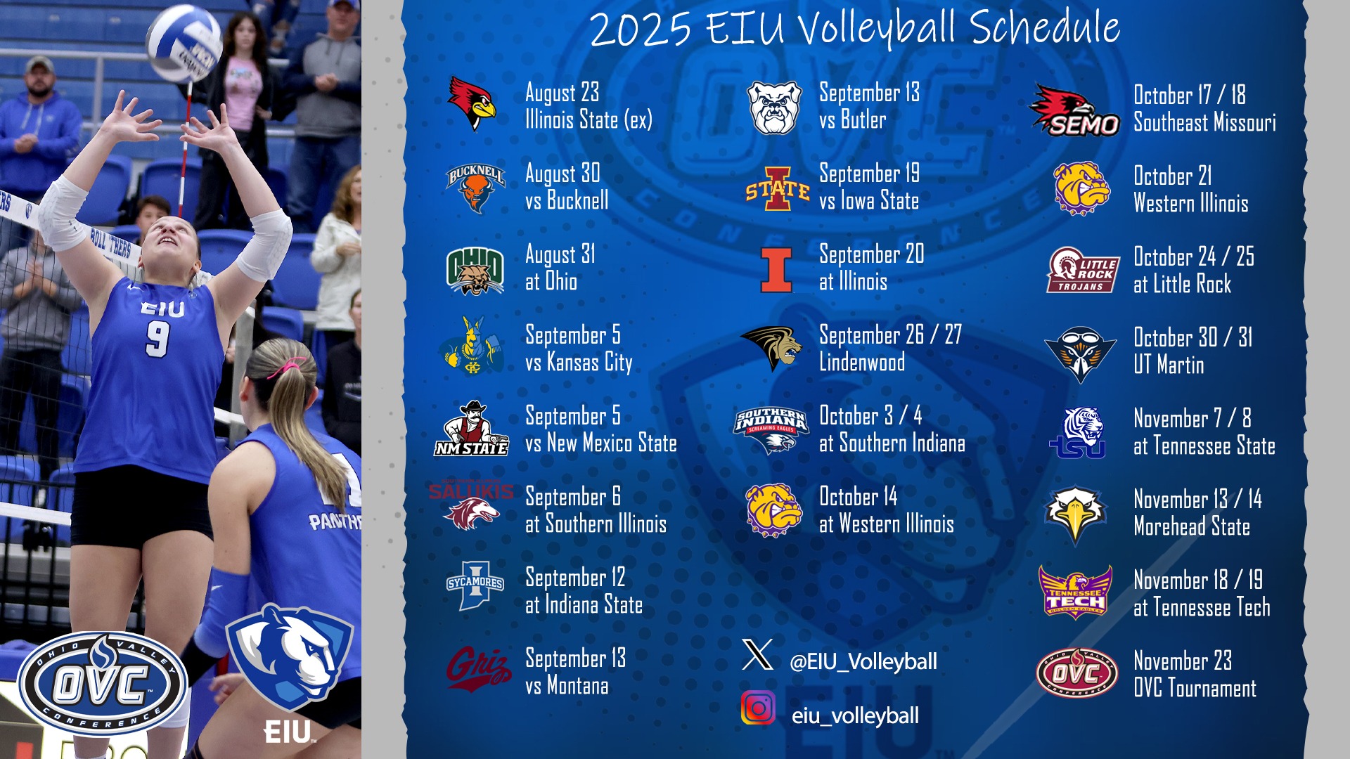 Volleyball Adds Five Transfers To 2025 Roster - Eastern Illinois ...