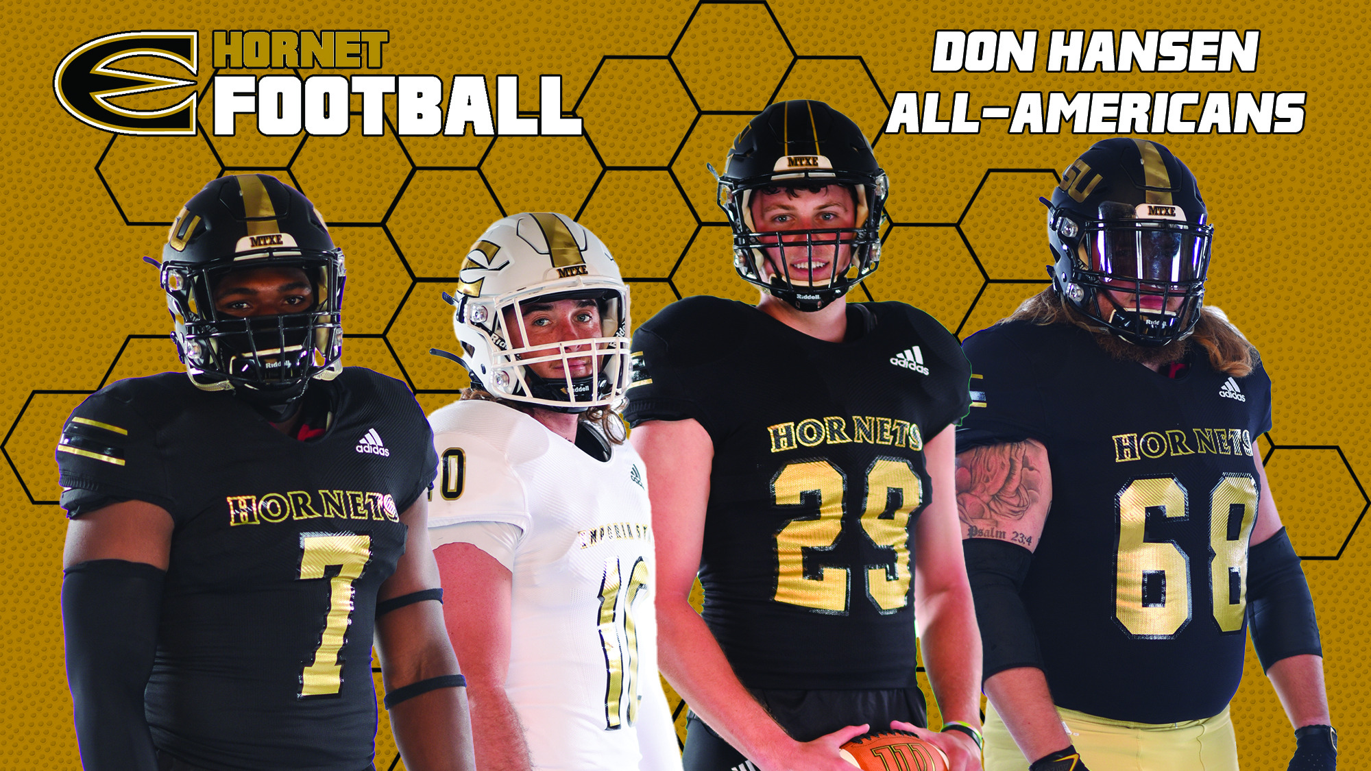 Four Hornet Football players earn Don Hansen All-American honors ...