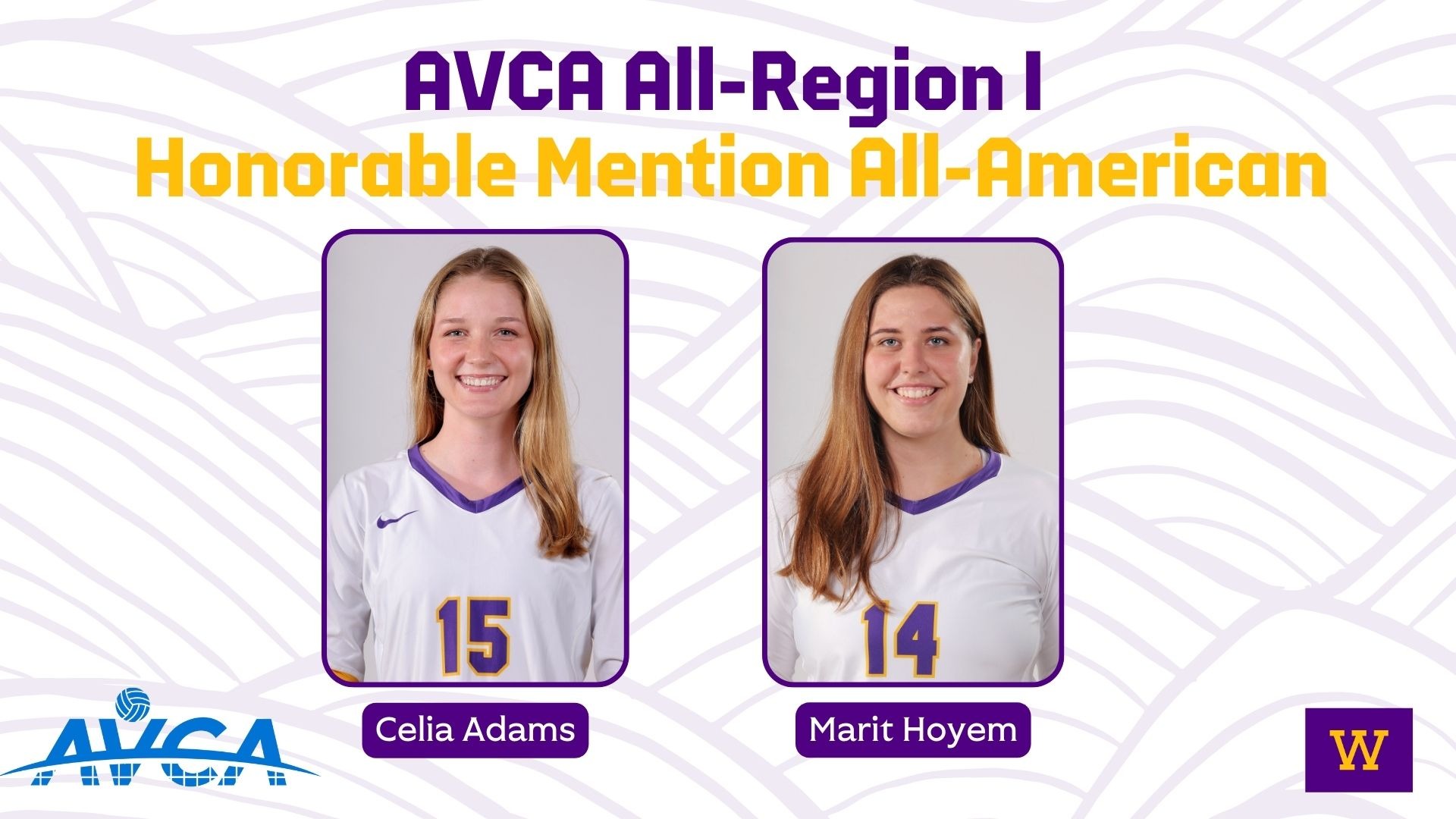 Seniors Celia Adams and Marit Hoyem Earn AVCA All-Region and Honorable ...