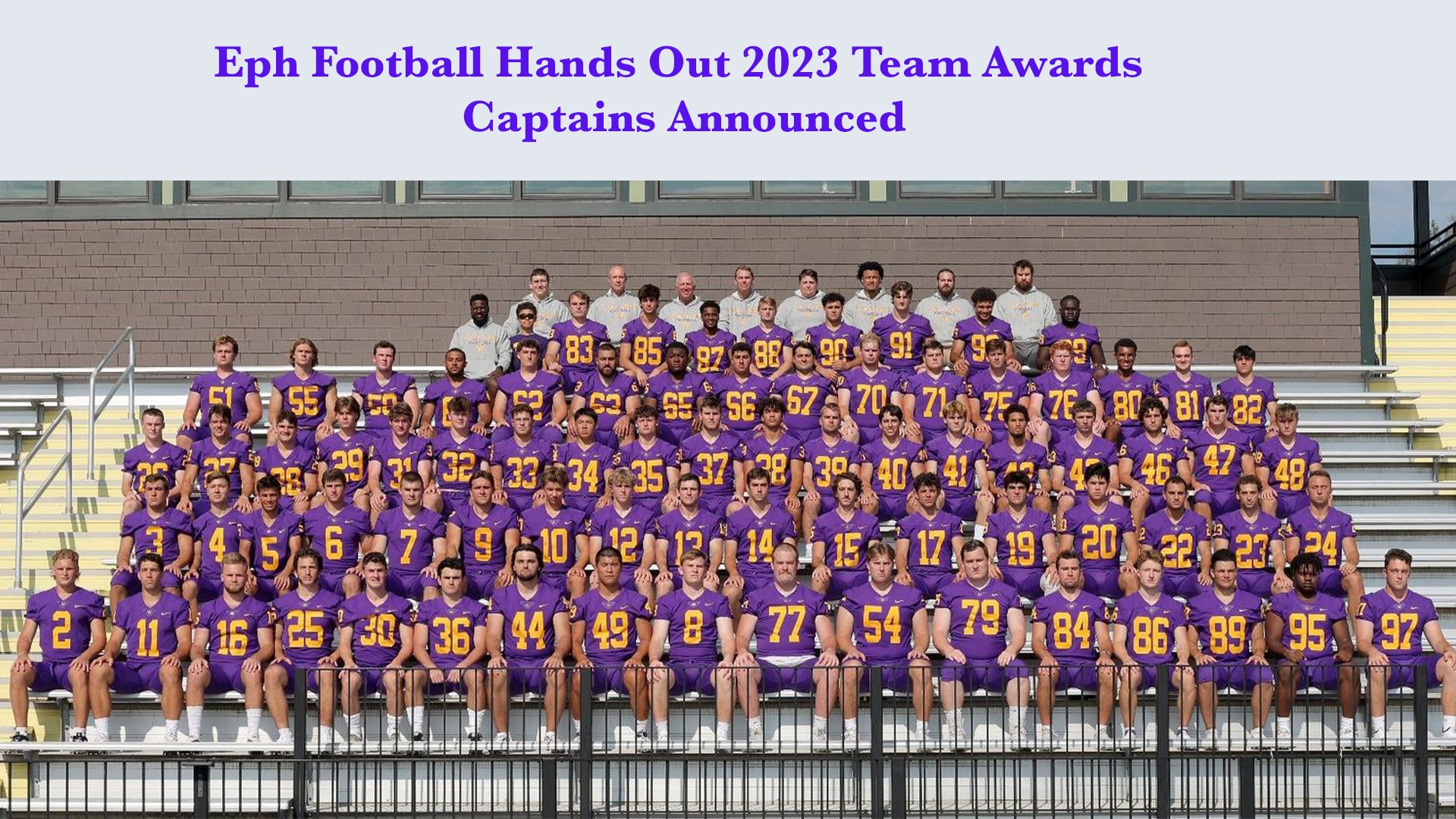 Ephs Hand Out Football Team Awards and Name Captains for 2024 ...