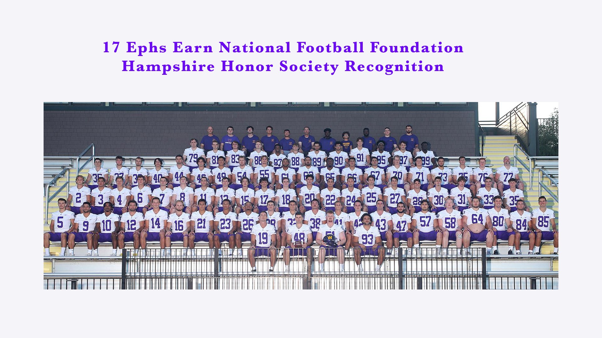 17 Ephs Earn National Football Foundation Hampshire Society Recognition ...