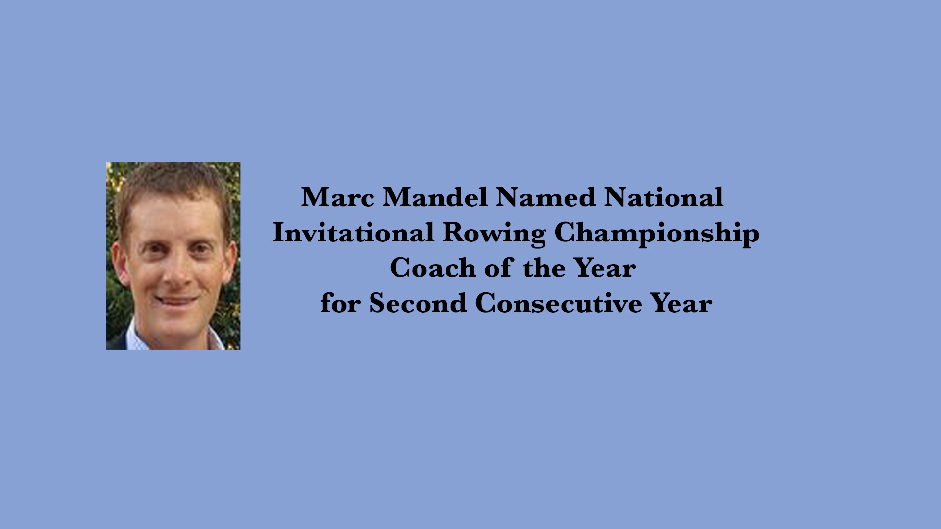 Marc Mandel Named NIRC Coach of the Year for Second Consecutive Year ...