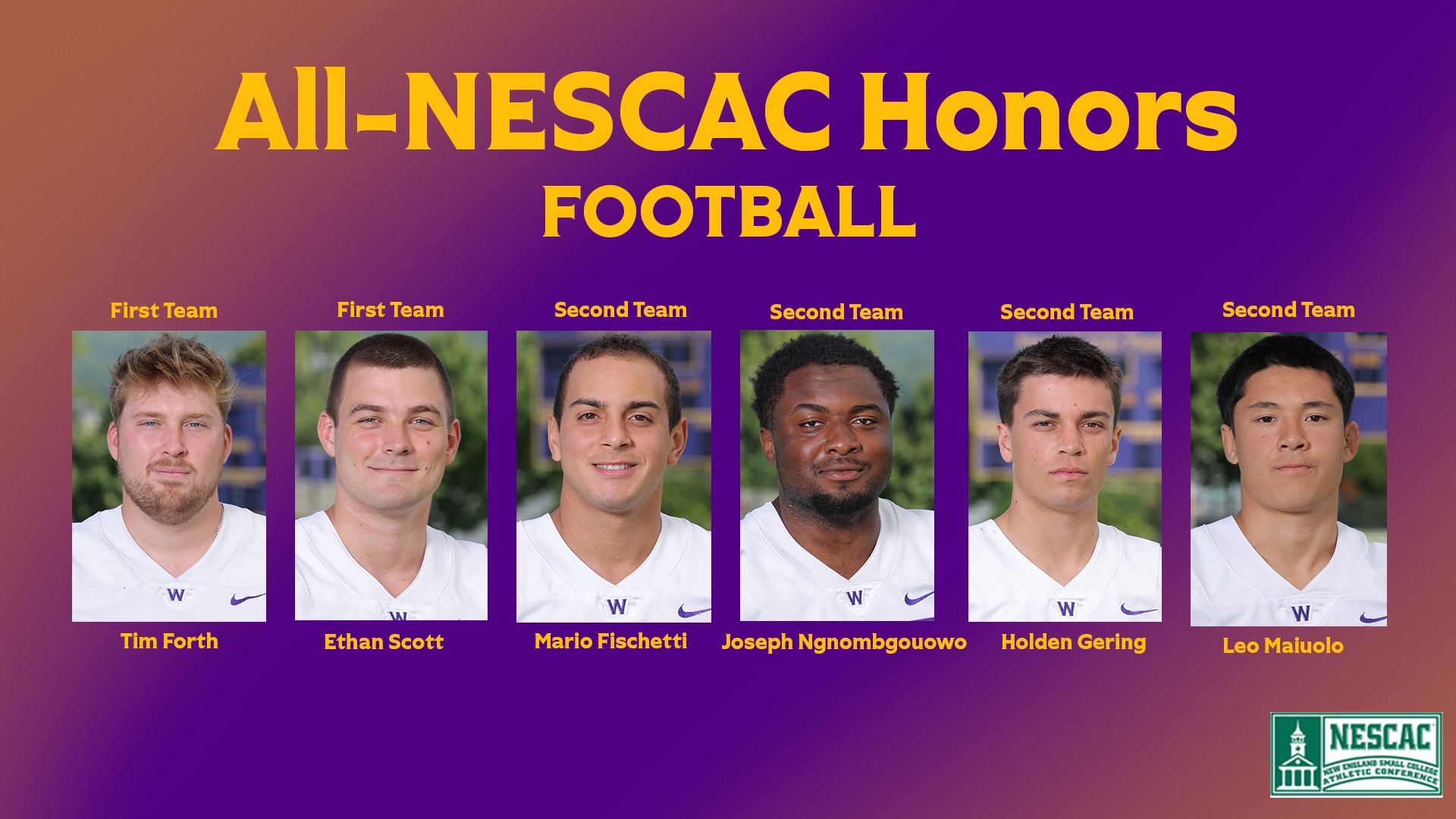 Owen McHugh Named NESCAC Football Offensive Player of the Week and ...