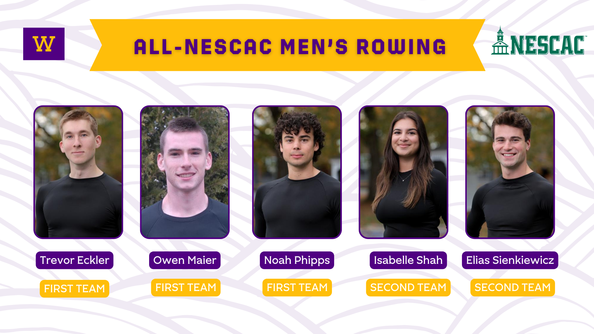5 Ephs Named All-NESCAC in Men’s Rowing - Williams College