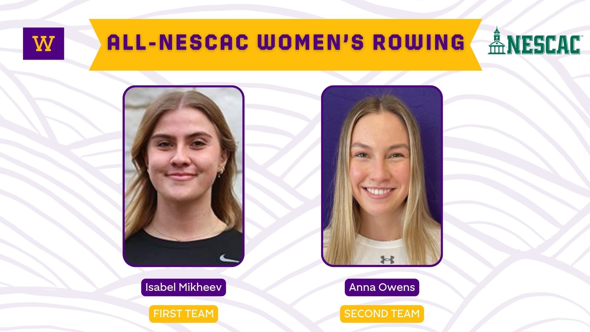 Isabel Mikheev and Anna Owens Earn 2024 All-NESCAC Rowing Honors ...