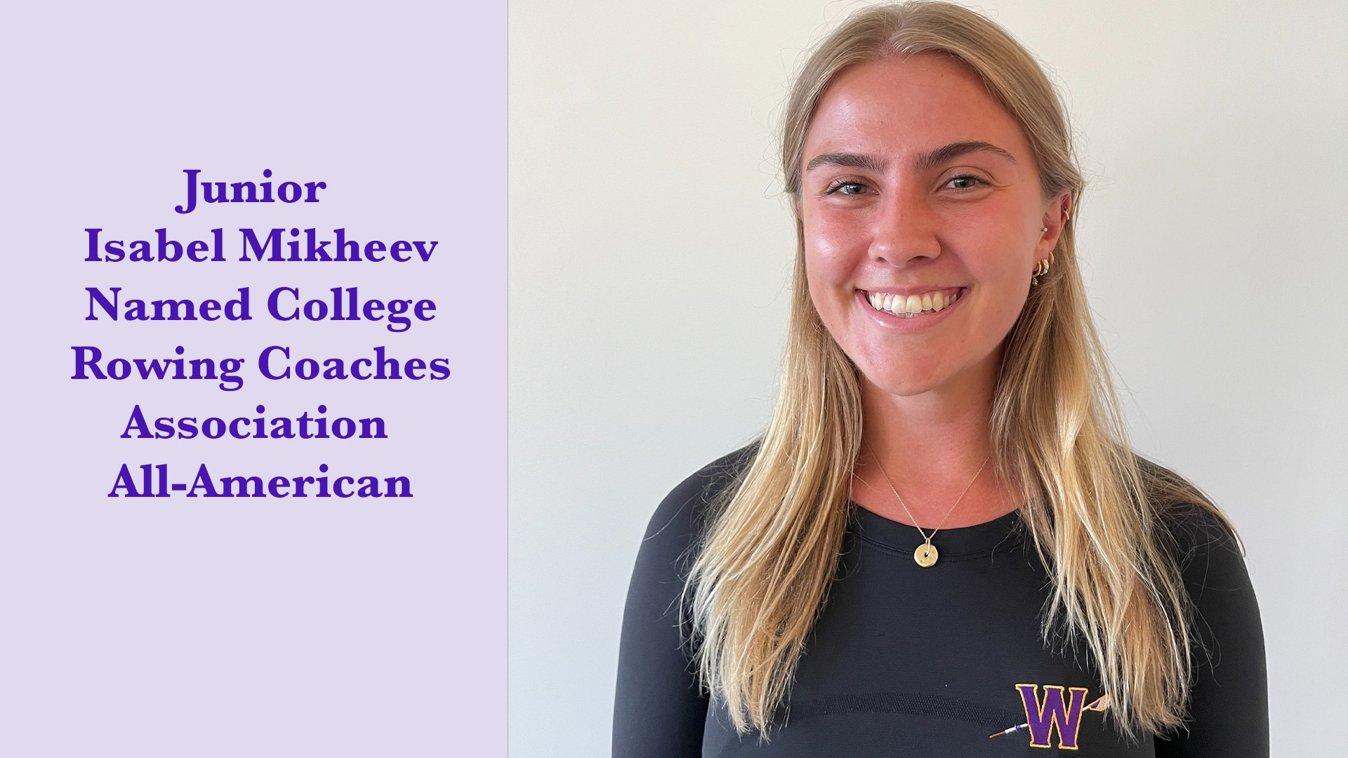 Junior Isabel Mikheev Named College Rowing Coaches Association All-American - Williams College