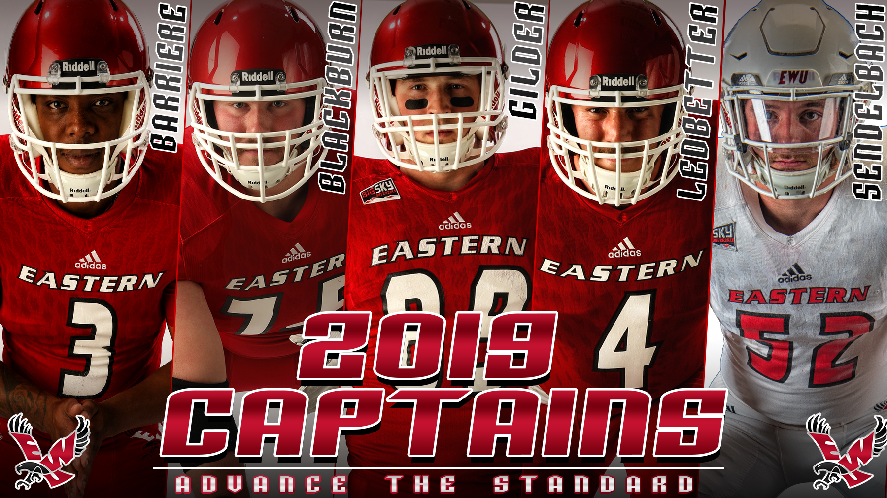 Five Eagles Selected as Co-Captains for 2019 Season - Eastern ...