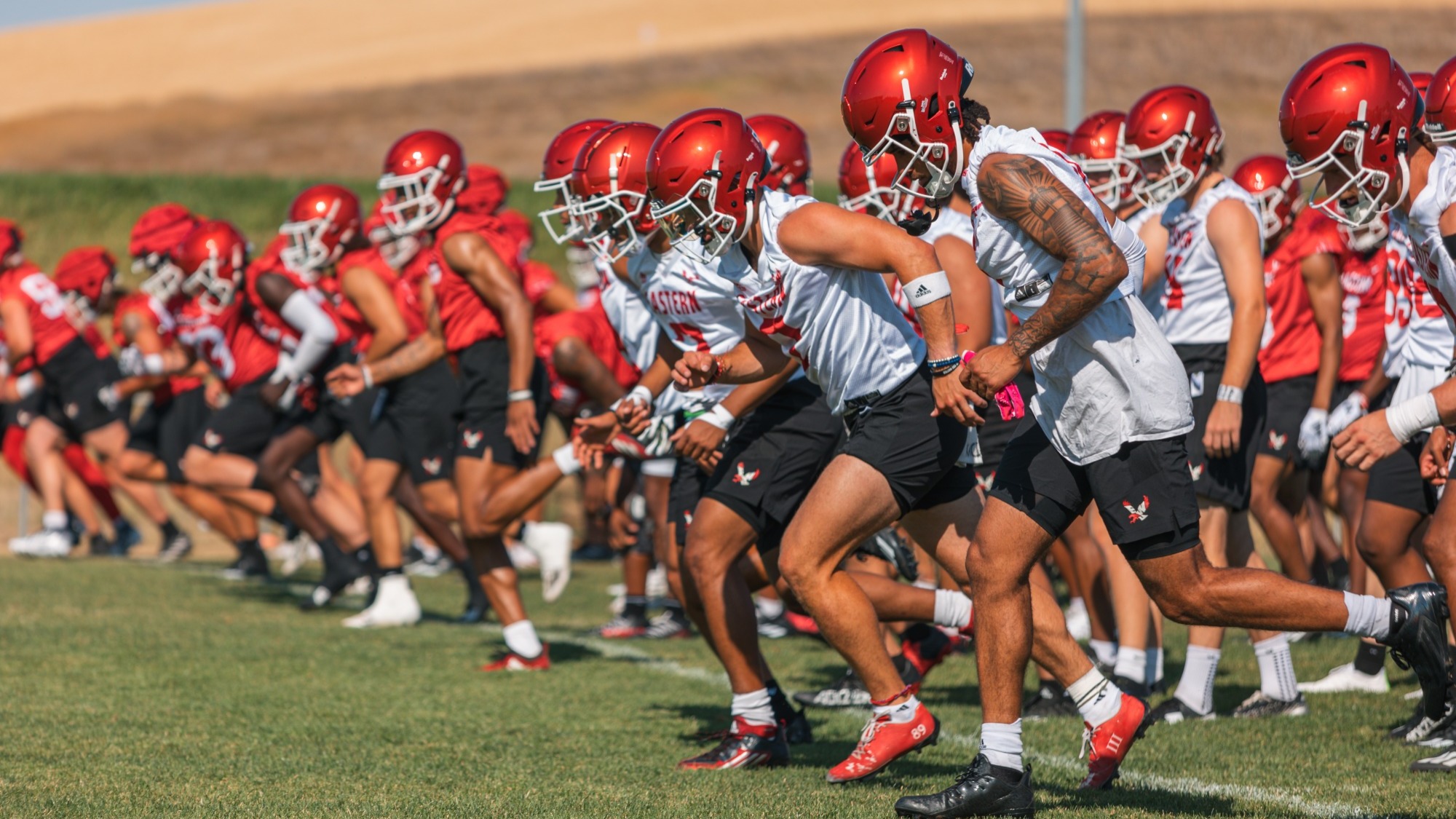 Football camp officially underway as Eagles complete first practice on ...