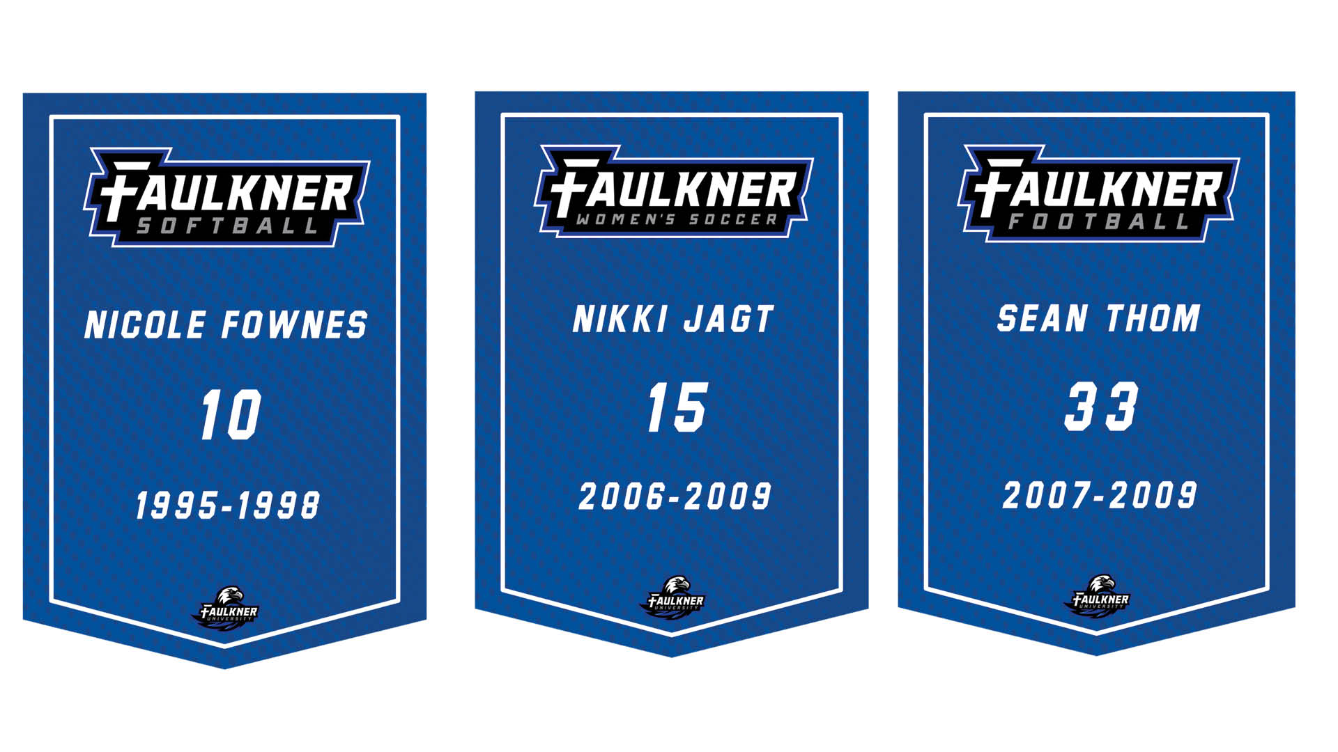 Faulkner retires numbers of three former student-athletes - Faulkner ...