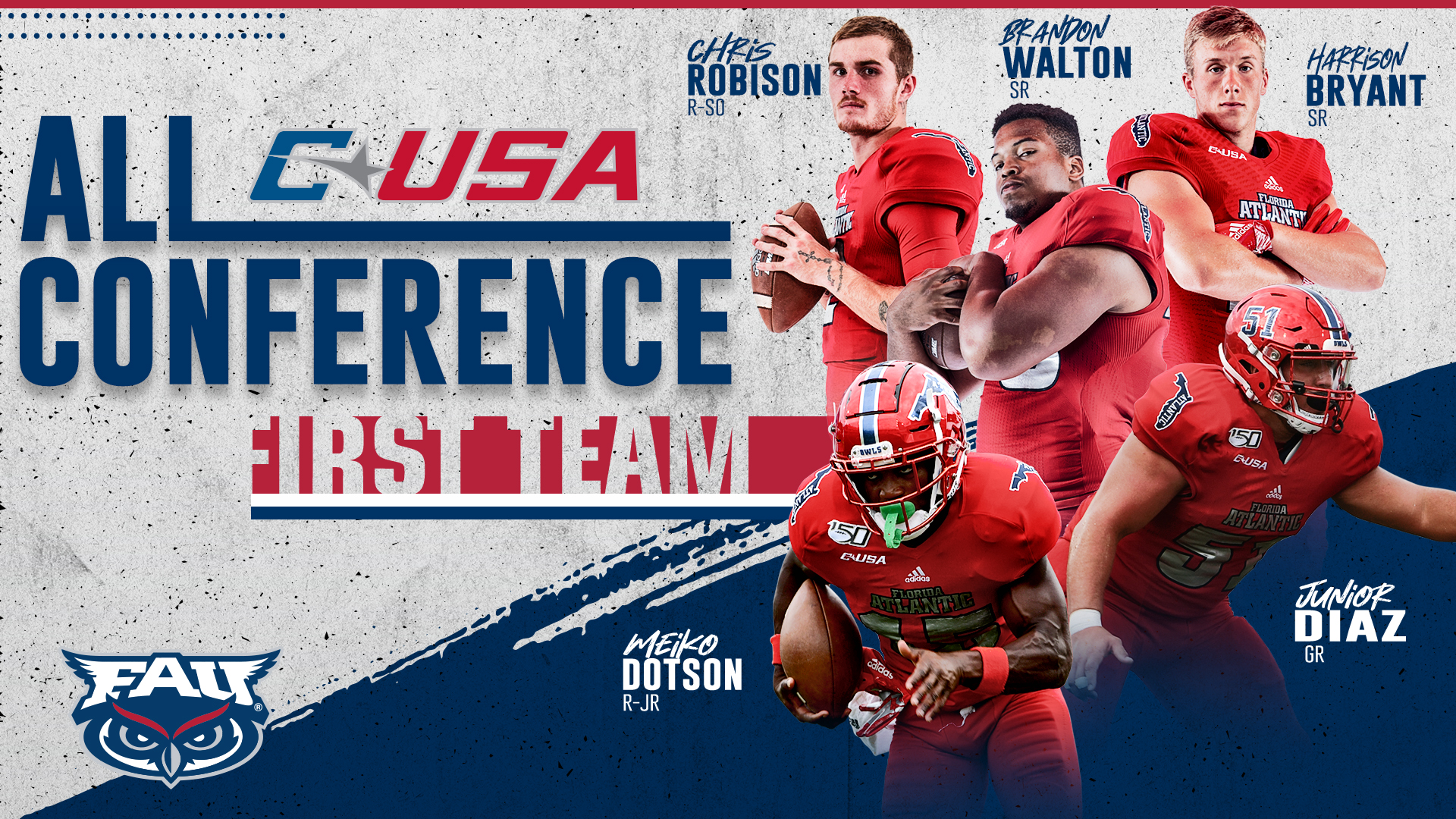 Football Places Five on All-C-USA First Team, Earns 17 Nods in Total ...