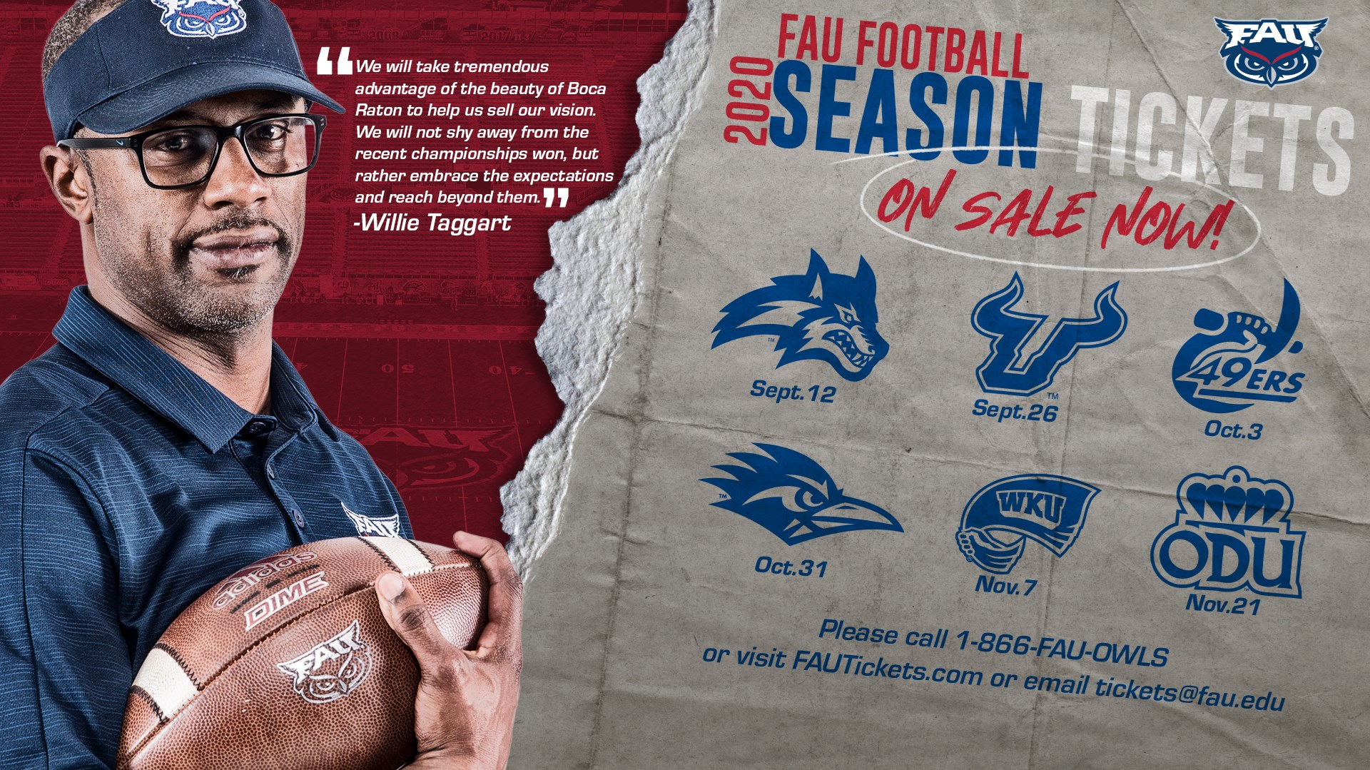 Football Season Tickets Now on Sale - Florida Atlantic University Athletics