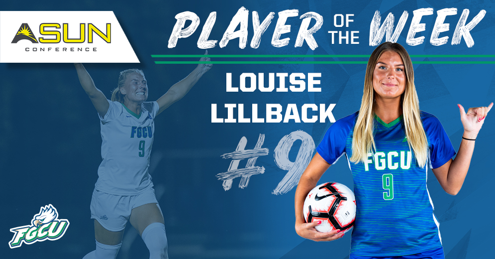 Lillback earns first ASUN Player of the Week accolade - FGCU Athletics