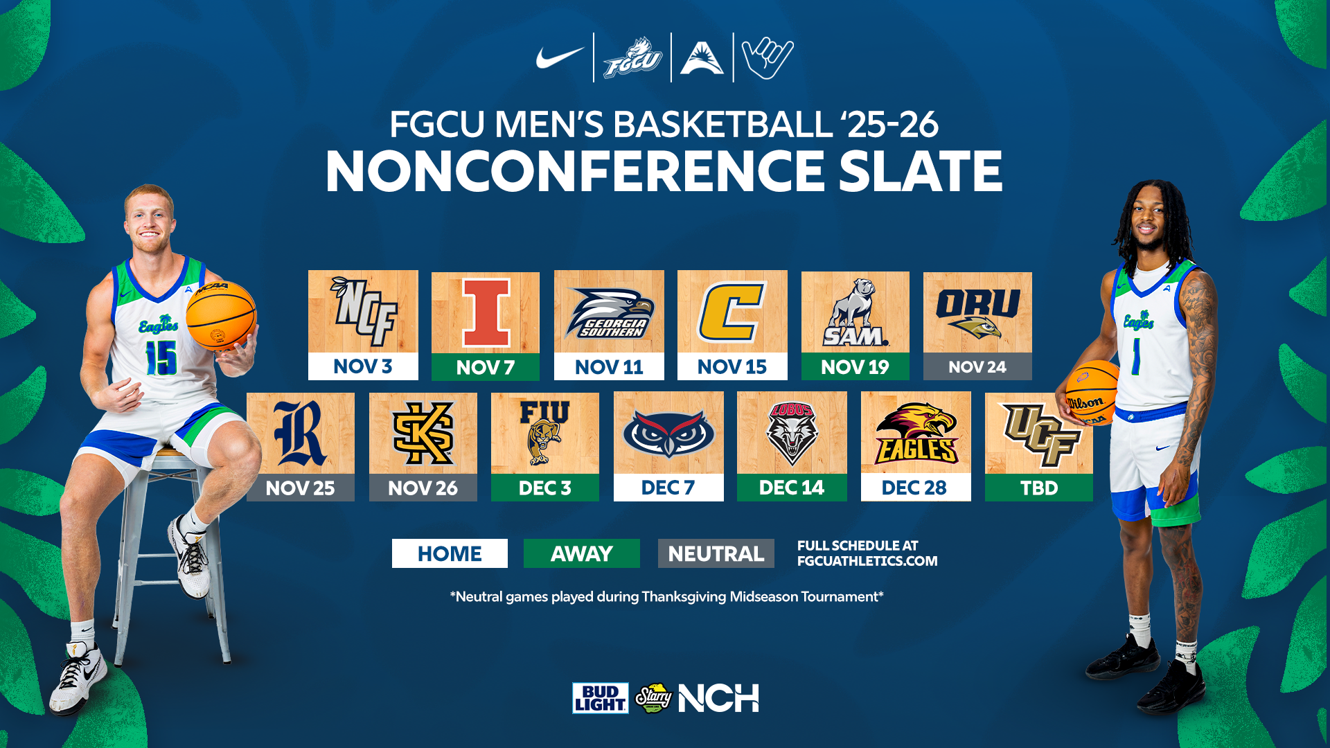 2025-26 Men's Basketball Schedule - FGCU Athletics