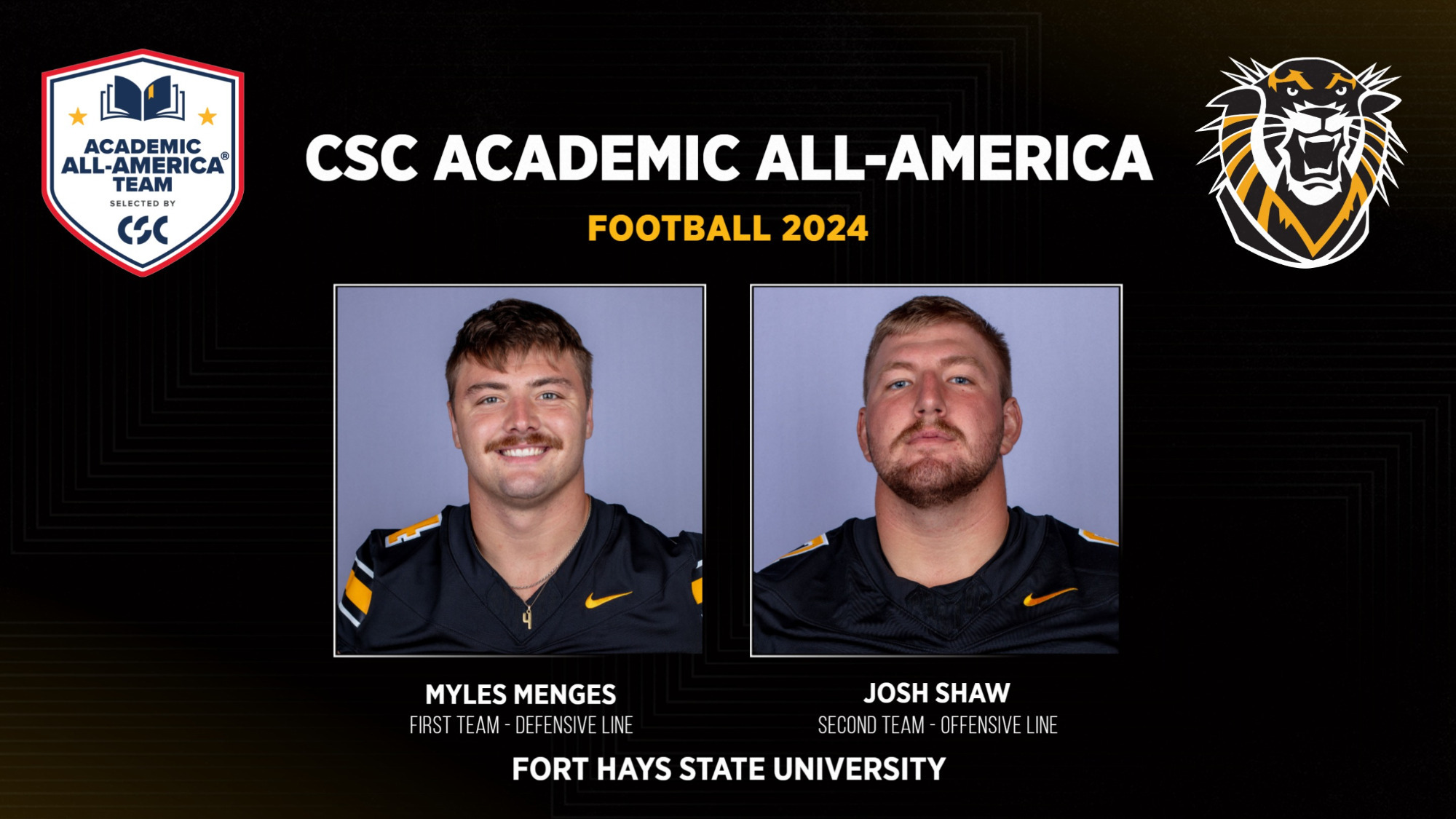 FHSU Receives 18 Selections on 2024 All-MIAA Football Team - FHSU Athletics