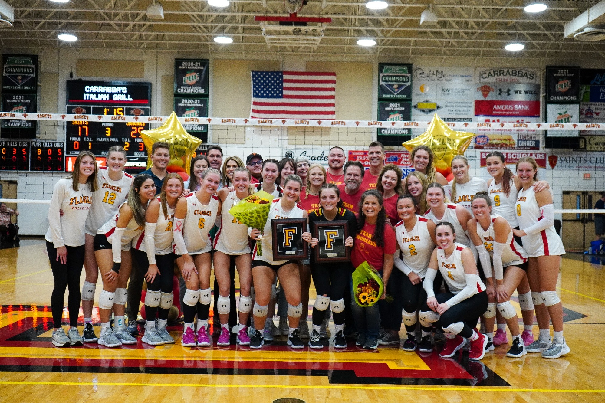 Saints celebrated two seniors against Augusta - Flagler College Athletics