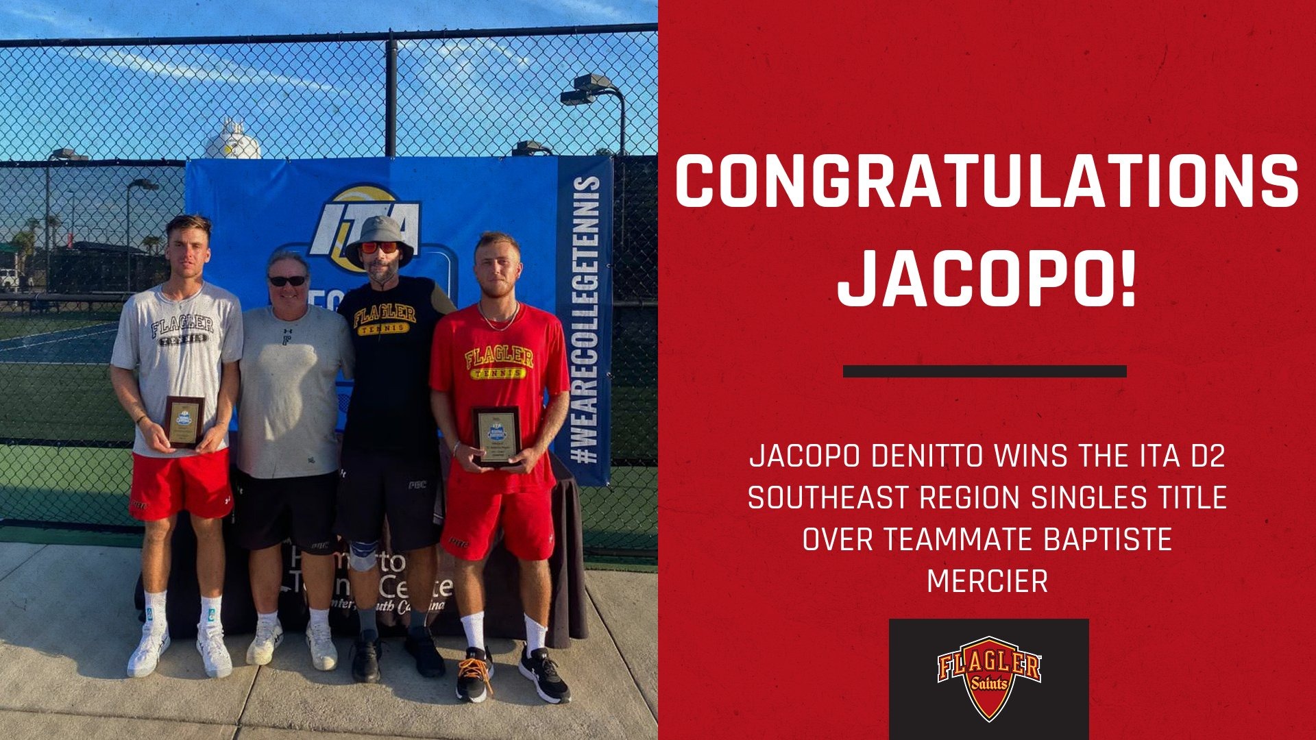 Jacopo Denitto bests teammate for regional singles title - Flagler ...