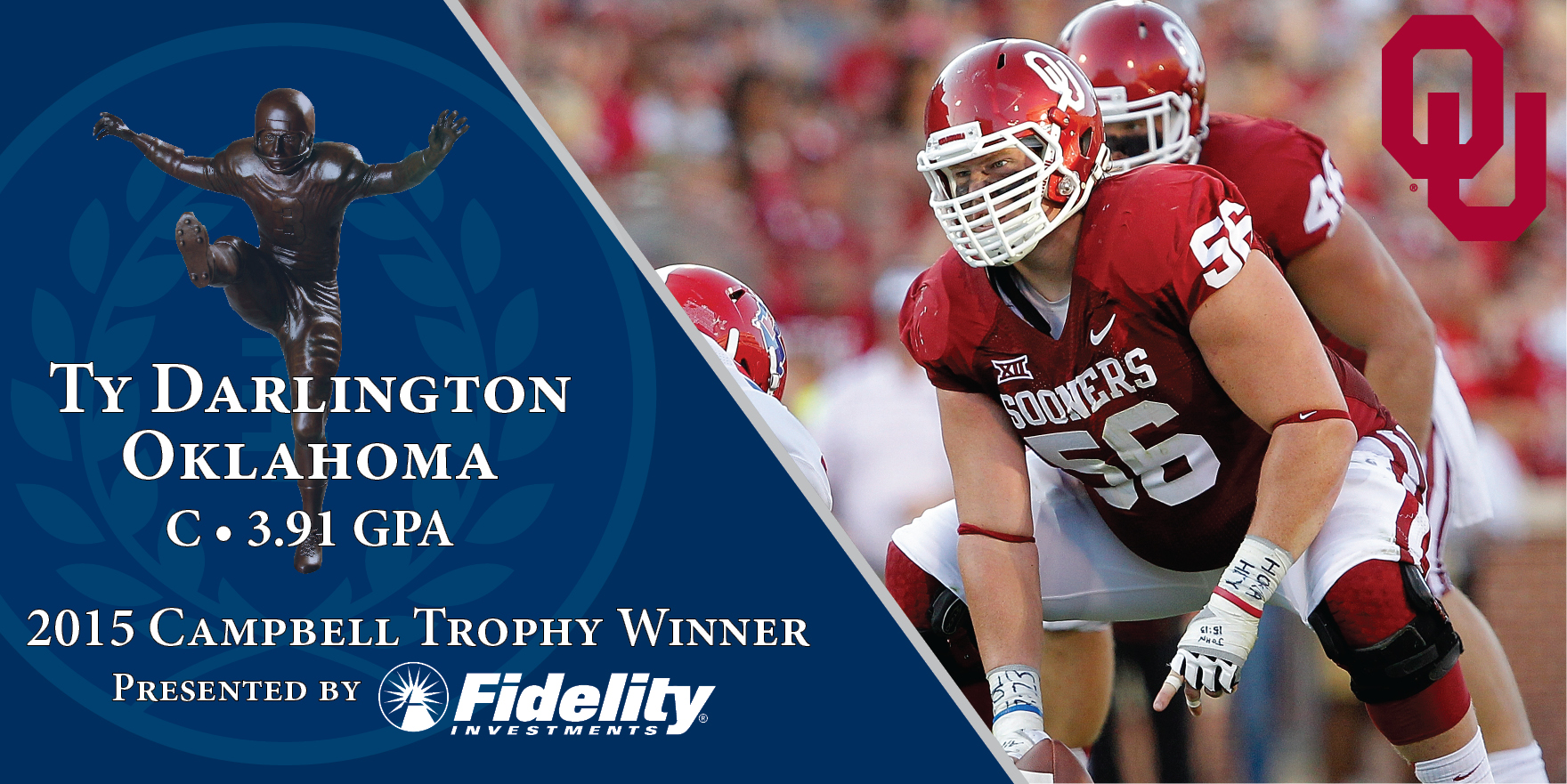 Oklahoma Center Ty Darlington Claims NFF's 26th William V. Campbell ...