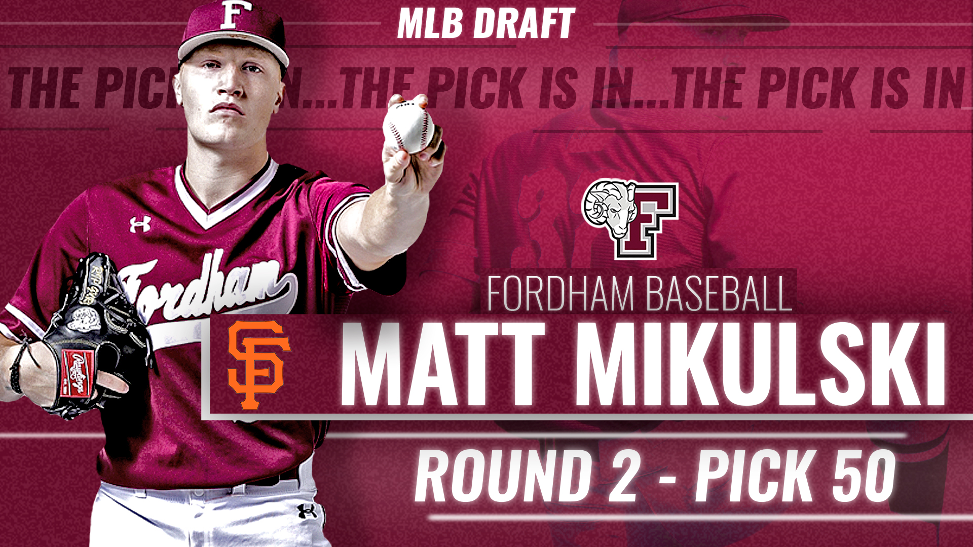 Matt Mikulski Drafted By San Francisco Giants - Fordham University Athletics