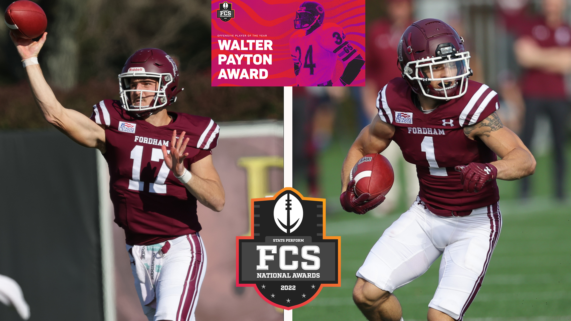 Fordham’s Tim DeMorat and Fotis Kokosioulis Named Walter Payton Award ...