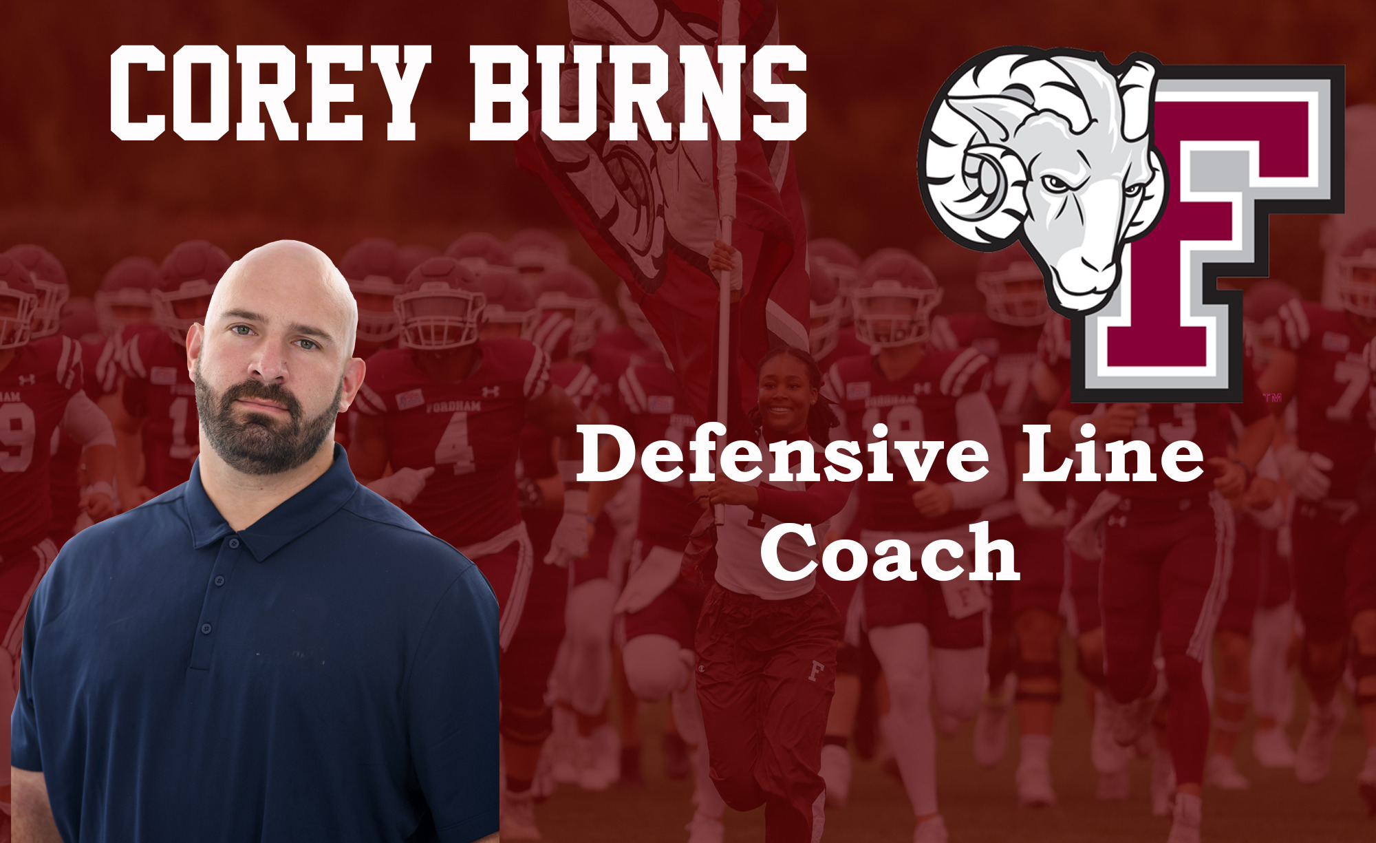 Corey Burns Named Assistant Football Coach at Fordham - Fordham ...