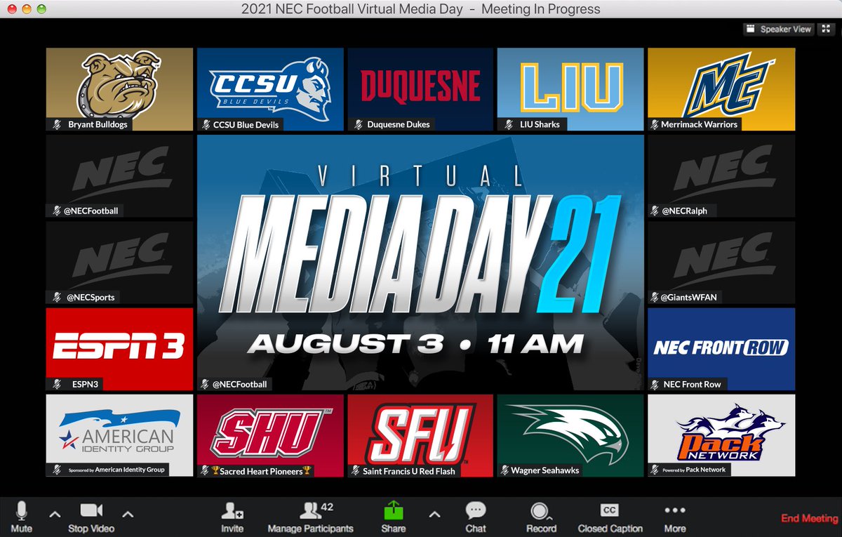 2021 NEC Virtual Football Media Day kicks off Tuesday - Saint Francis ...