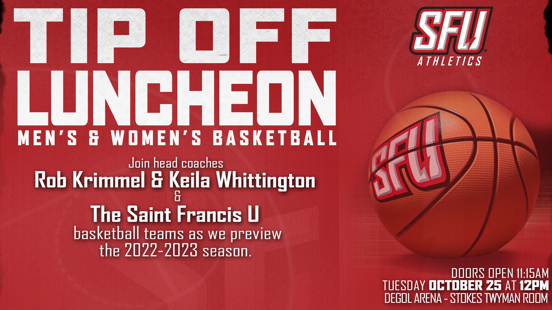 Saint Francis Men's And Women's Basketball To Hold Tip-Off Luncheon On ...