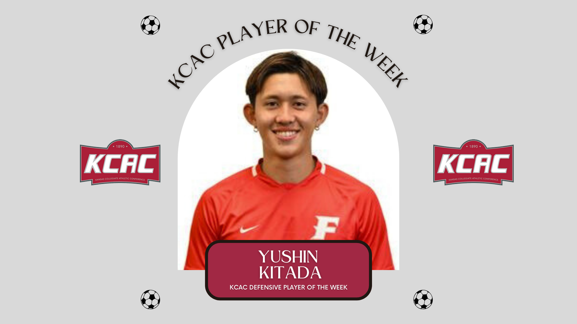 Kitada named KCAC Men’s Soccer Defensive Player of the Week - Friends University