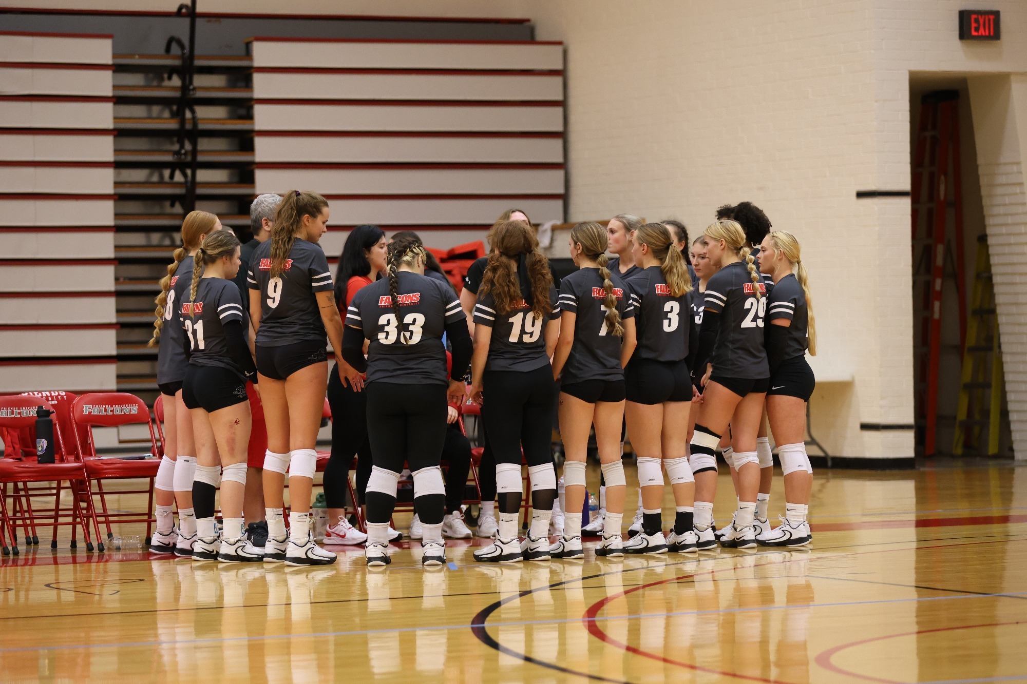 Volleyball Falcons break into win column with 3-1 win over Clarke ...