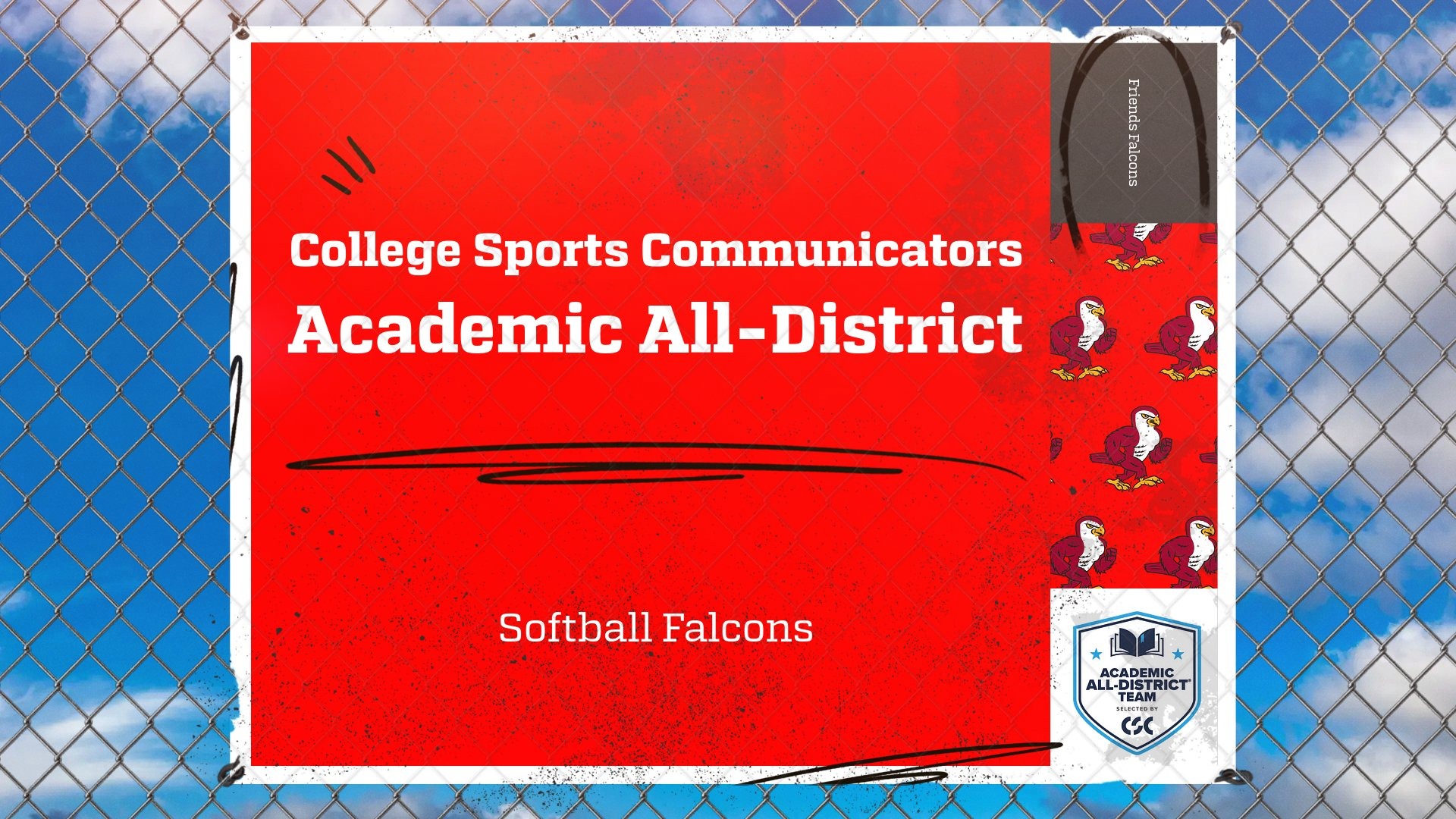 Three Softball Falcons earn spot on CSC Academic All-District list ...