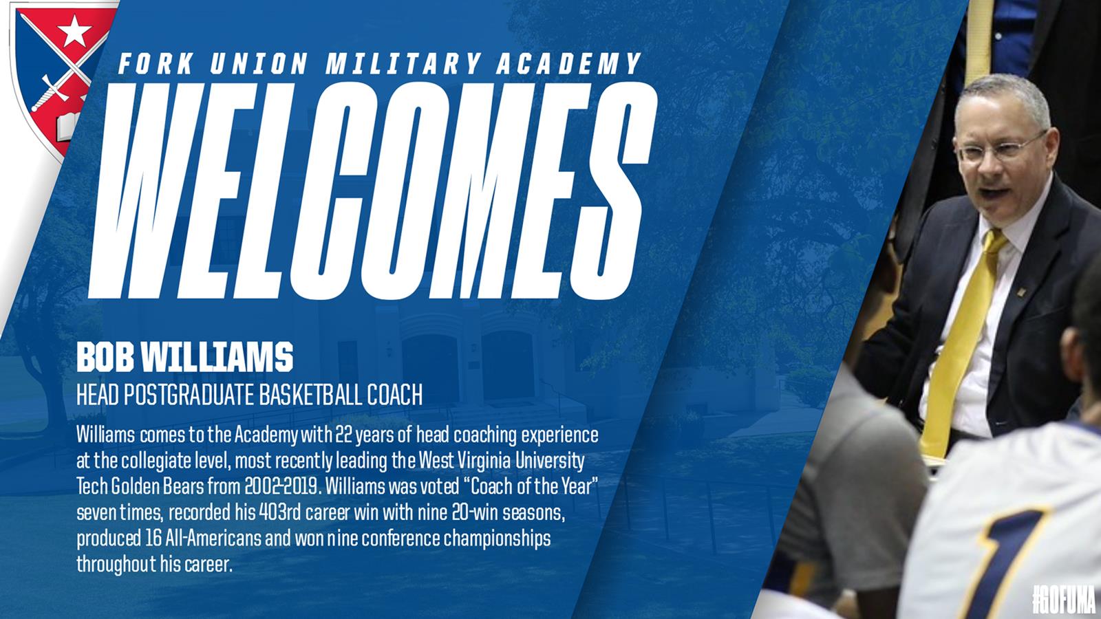Fork Union Names Bob Williams as Head Postgraduate Basketball Coach - Fork Union Military ...