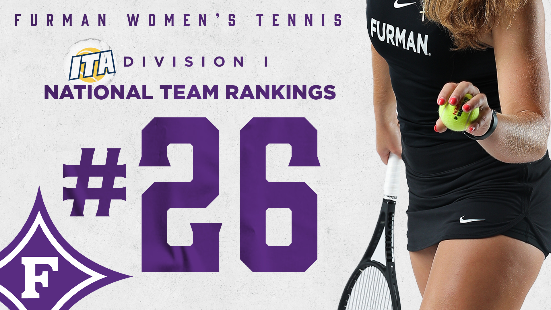 Furman Ranked 26th Nationally; Paladins Ranked in Singles & Doubles ...