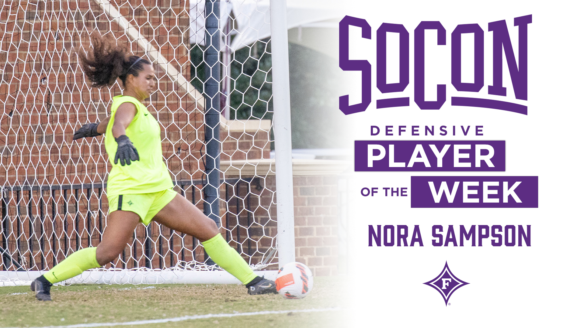 Sampson Named SoCon Women's Soccer Player Of The Week - Furman University