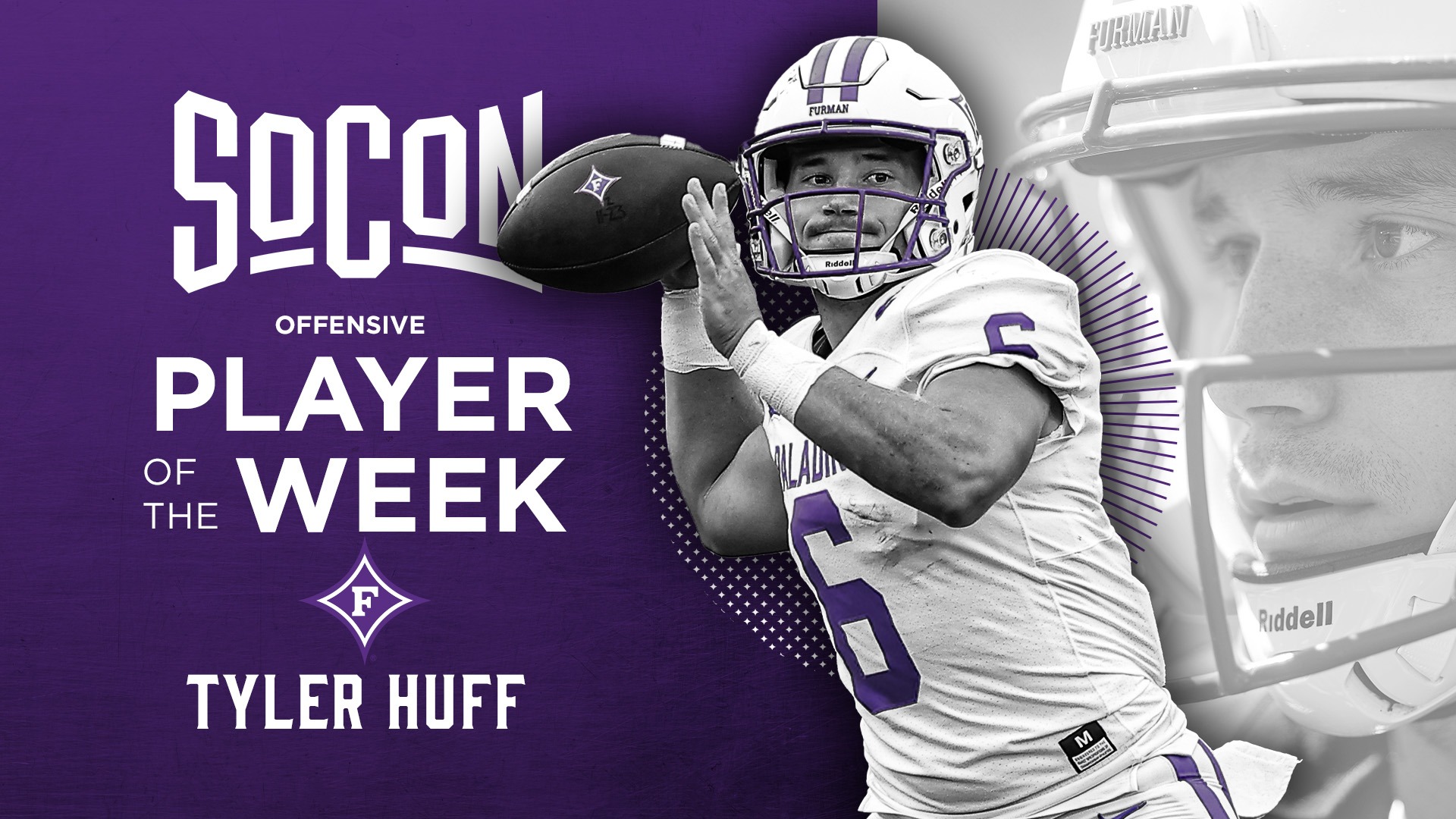 Furman's Huff Named SoCon Offensive Player Of The Week - Furman University