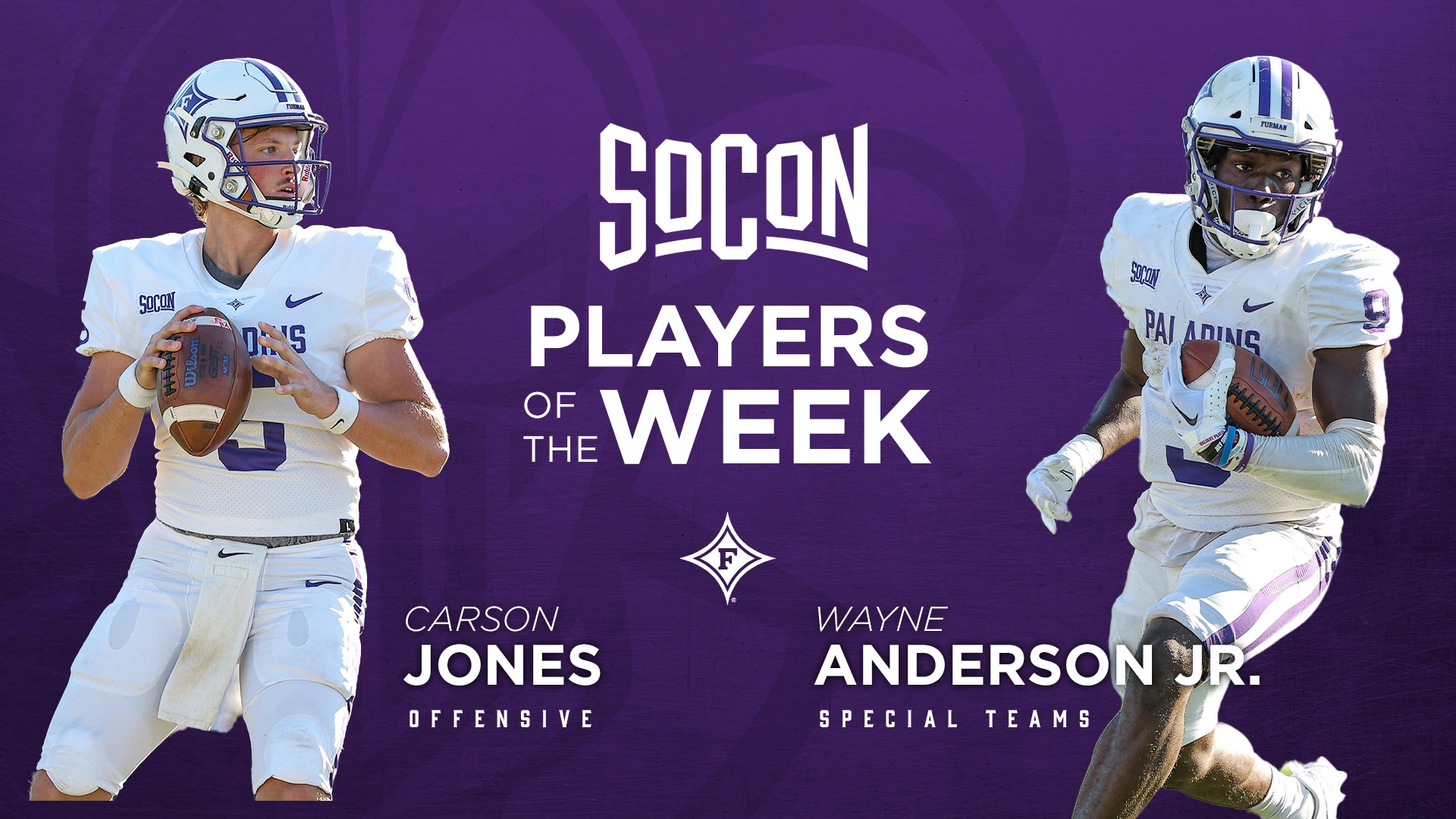 Furman's Jones, Anderson Honored By SoCon - Furman University