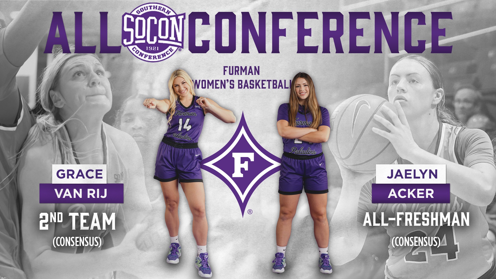 Furman's van Rij, Acker Honored By SoCon - Furman University