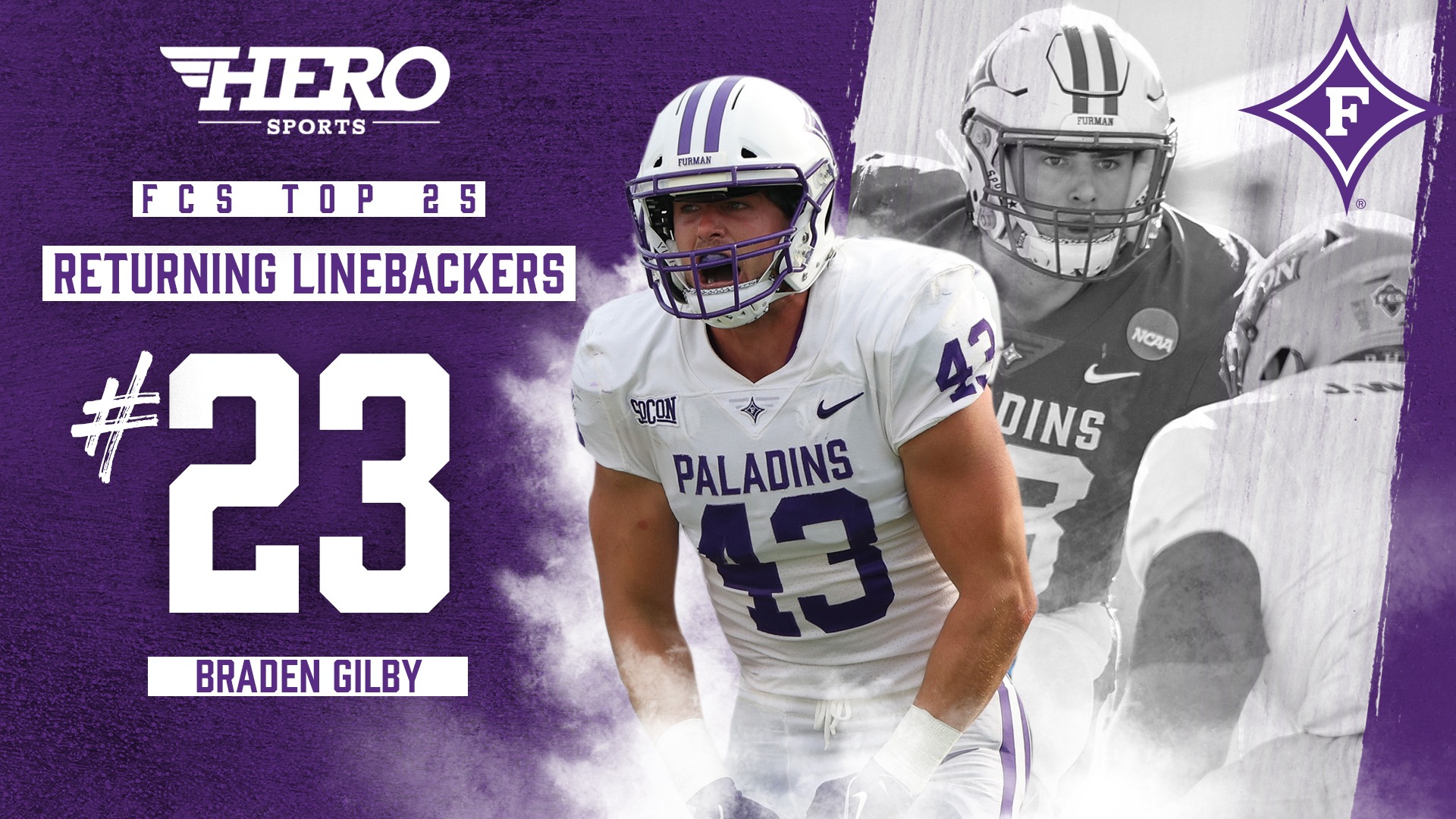 Furman's Gilby Ranked Among Top 25 FCS Linebackers - Furman University