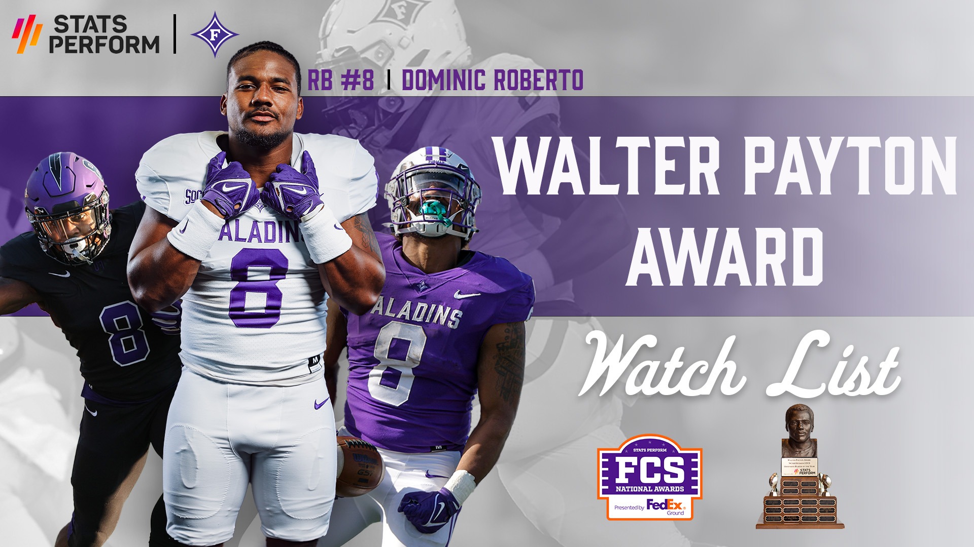 Furman's Roberto Named To Walter Payton Award Watch List - Furman ...