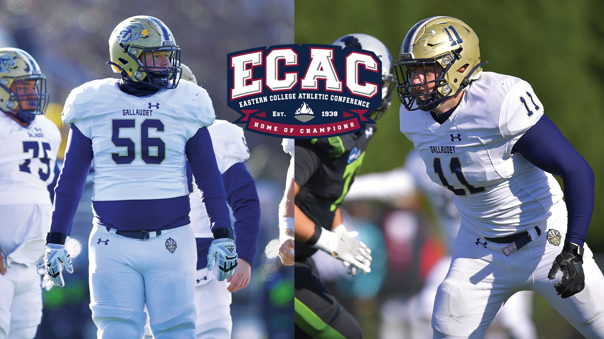 Two Bison earn All-ECAC Football honors - Gallaudet University