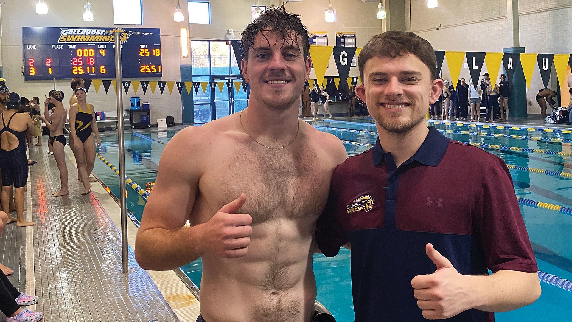 AJ Markel sets new school record in 50-yard butterfly as Bison begin ...