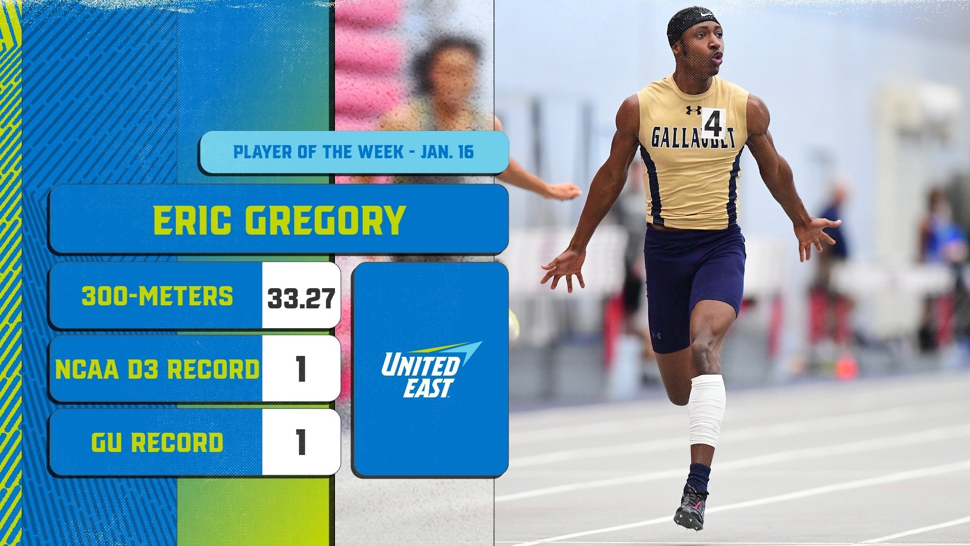 GU's Eric Gregory named United East Men's Indoor Track Athlete of the ...