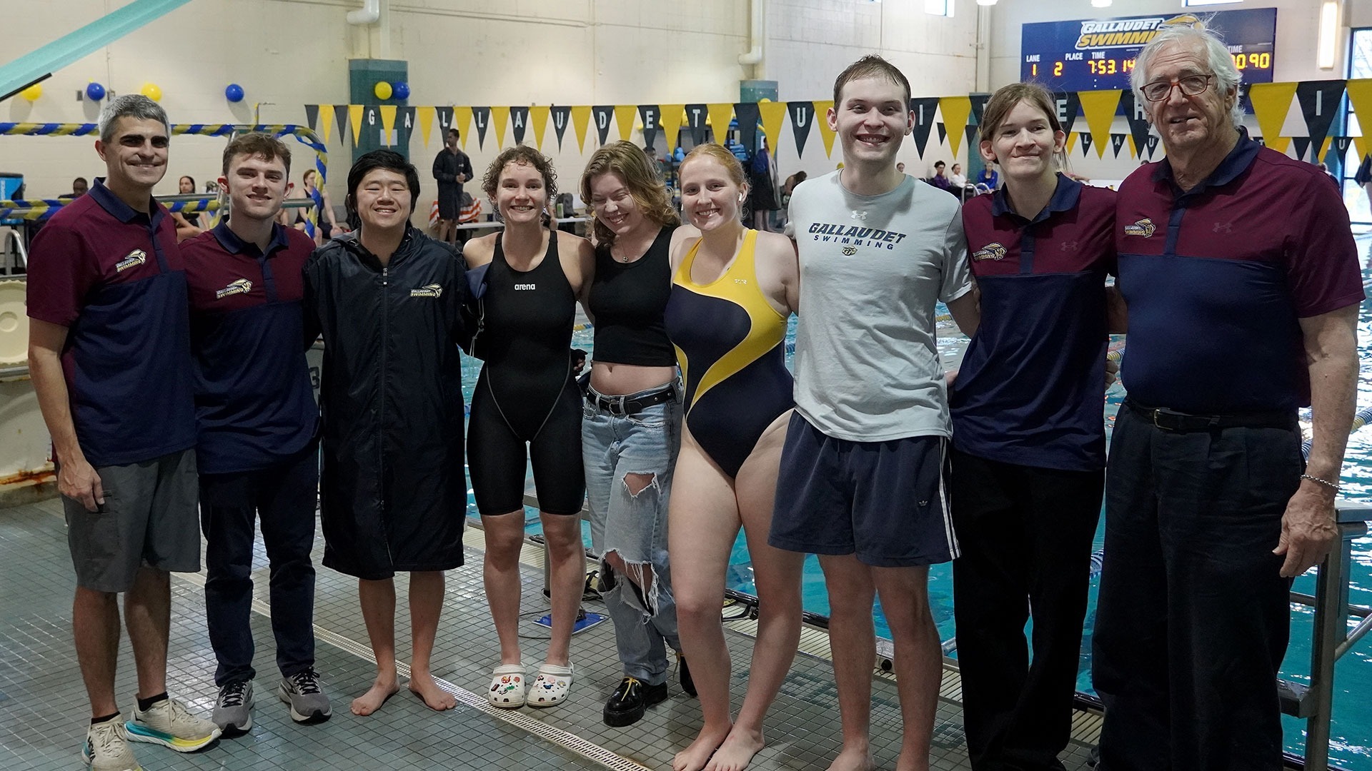 Seniors shine in final home meet for GU women’s swimming - Gallaudet ...