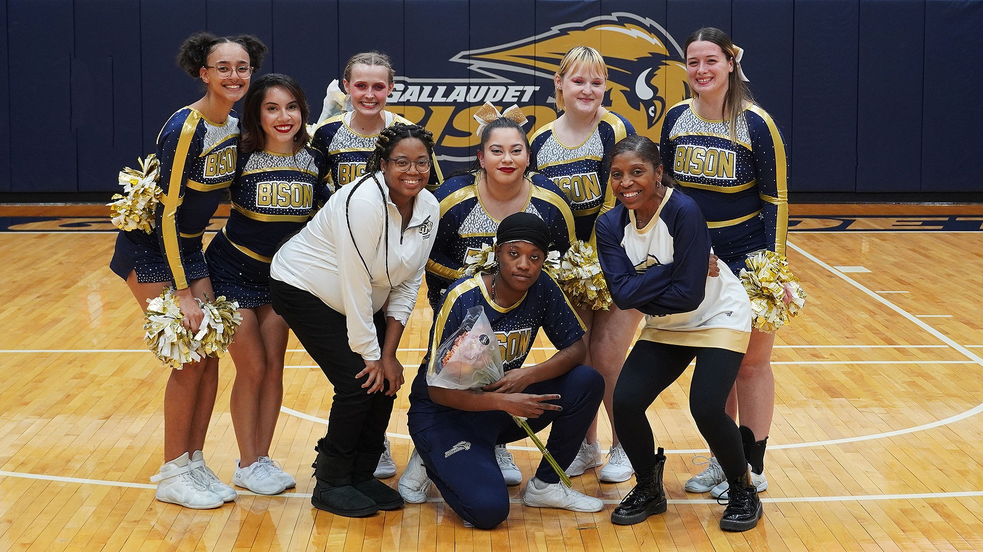 GU Winter Cheerleaders honored on Senior Night - Gallaudet University